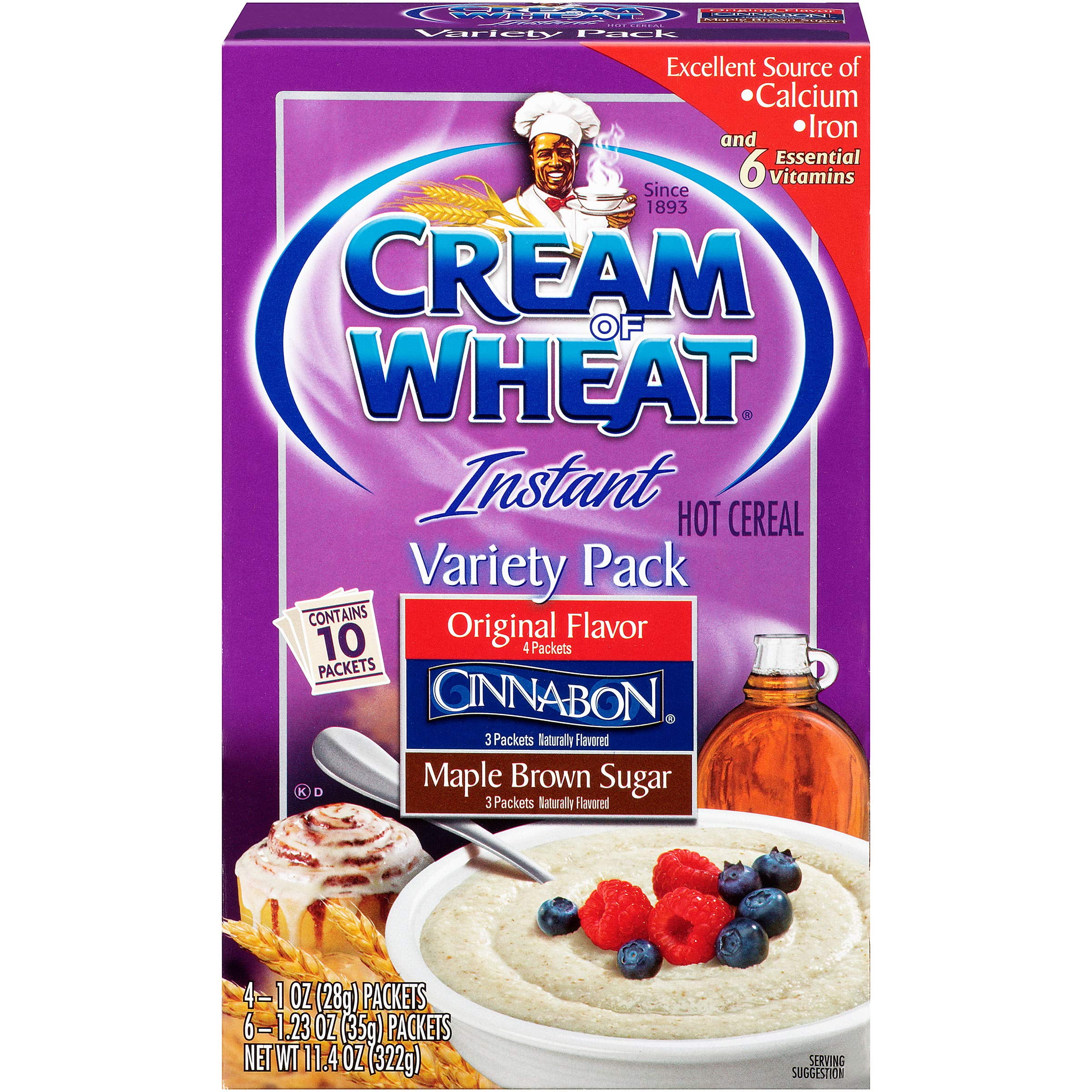 Cream of Wheat, Hot BDF32 Cereal, Variety Pack, 11.4 Ounce - Walmart.com