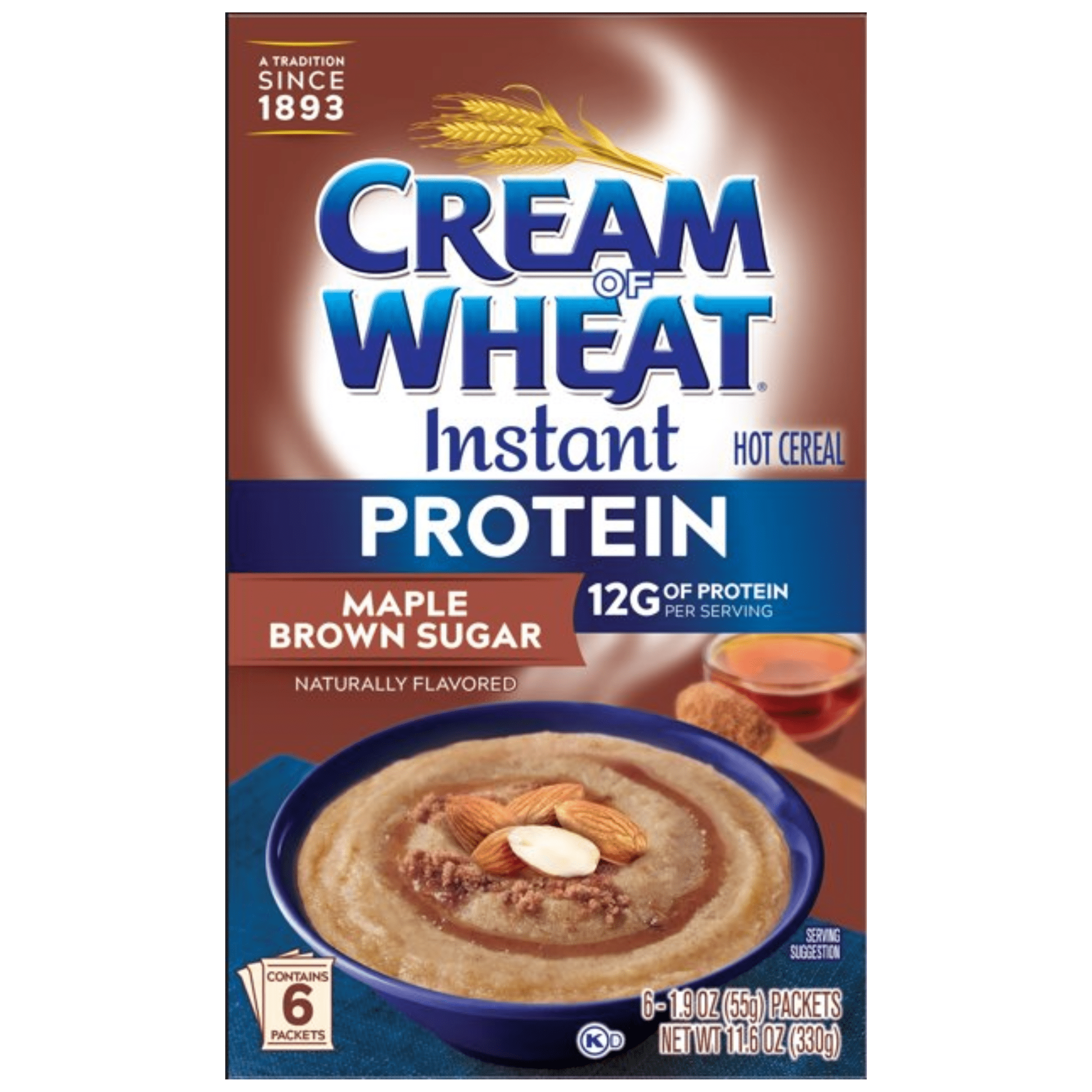 Cream of Wheat Instant Protein Maple Brown Sugar Hot Cereal, 9.7 oz Box ...