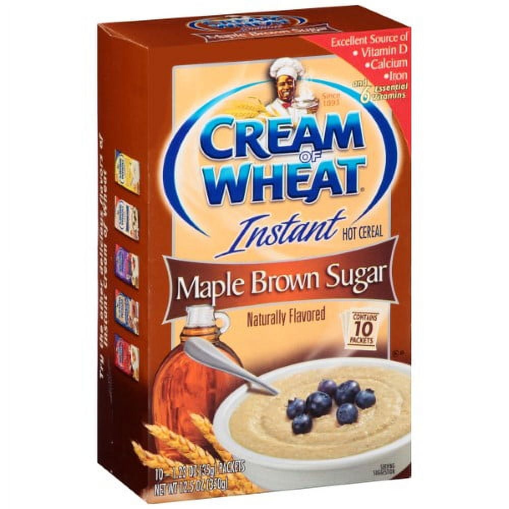Cream of Wheat, Maple Brown Sugar Instant Hot Cereal, 10 Packets, Pack ...