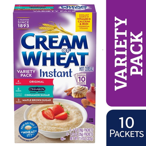 Cream of Wheat, Instant Hot Cereal, Maple Brown Sugar, 10 Count ...