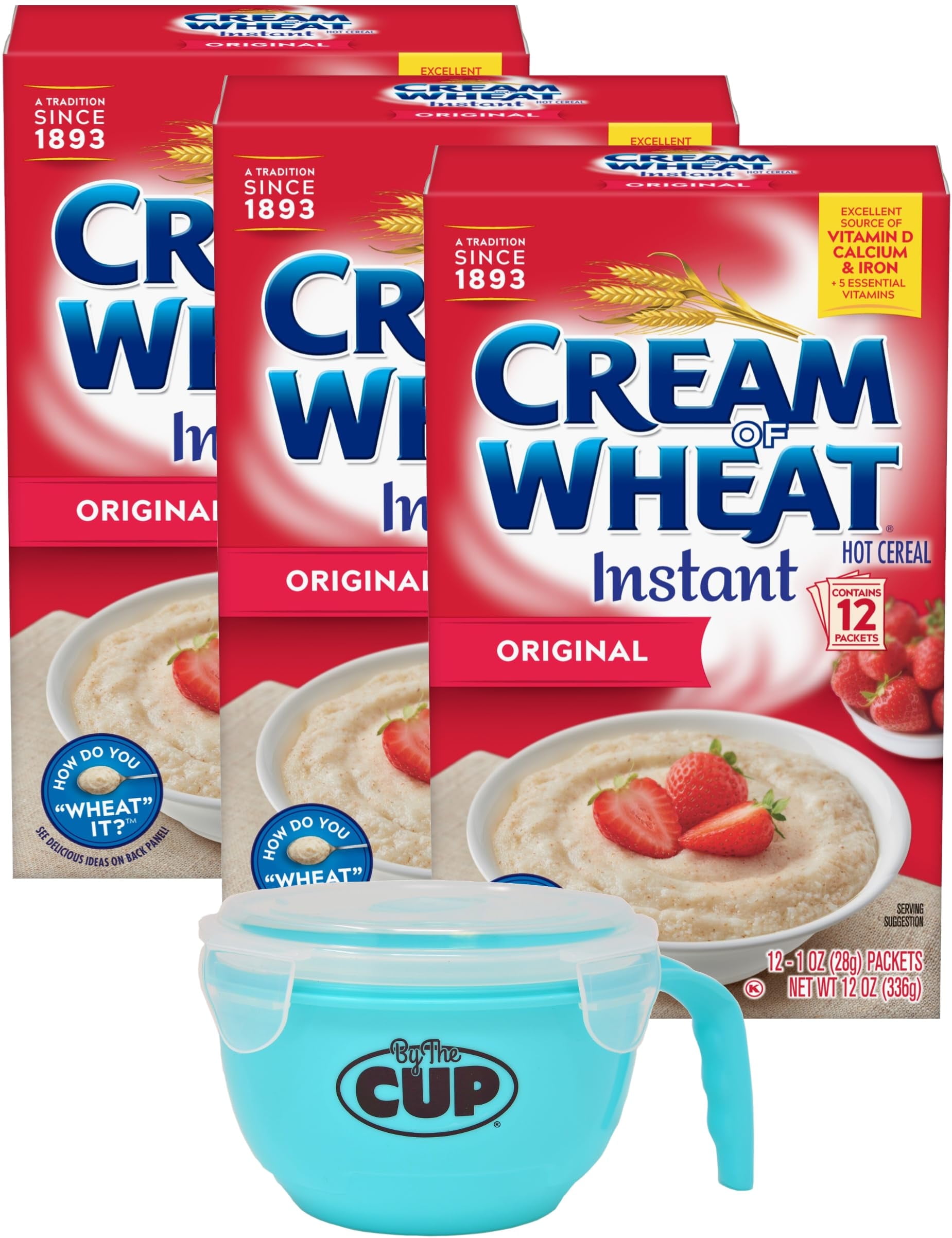 Cream of Wheat, Original Instant Hot Cereal Packets, Shelf-Stable, 12 ...