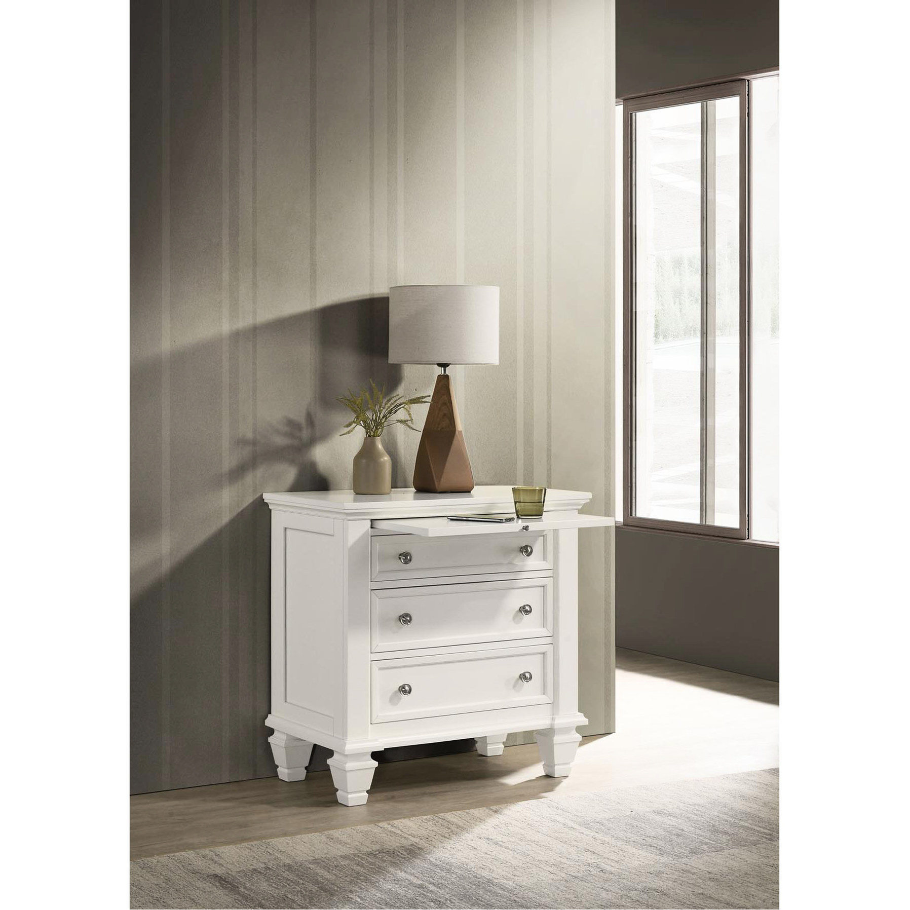 Cream white, coastal - inspired - Felt - lined drawers and classic ...