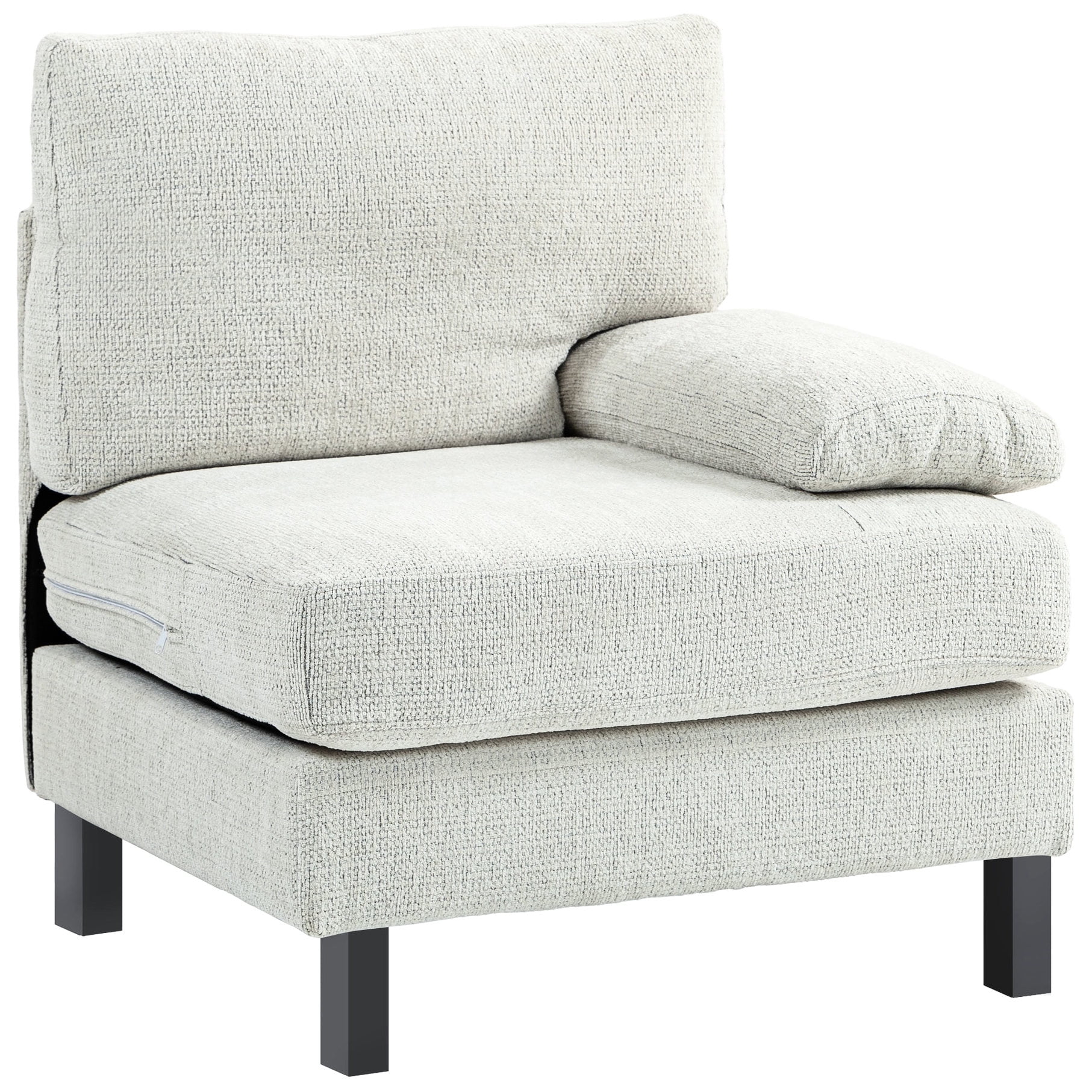 Cream white modular sofa component with pocket spring for expansive ...