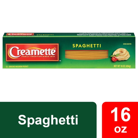 Creamette Spaghetti Pasta, 16 oz, Versatile for Sauces, Salads, Soups ...