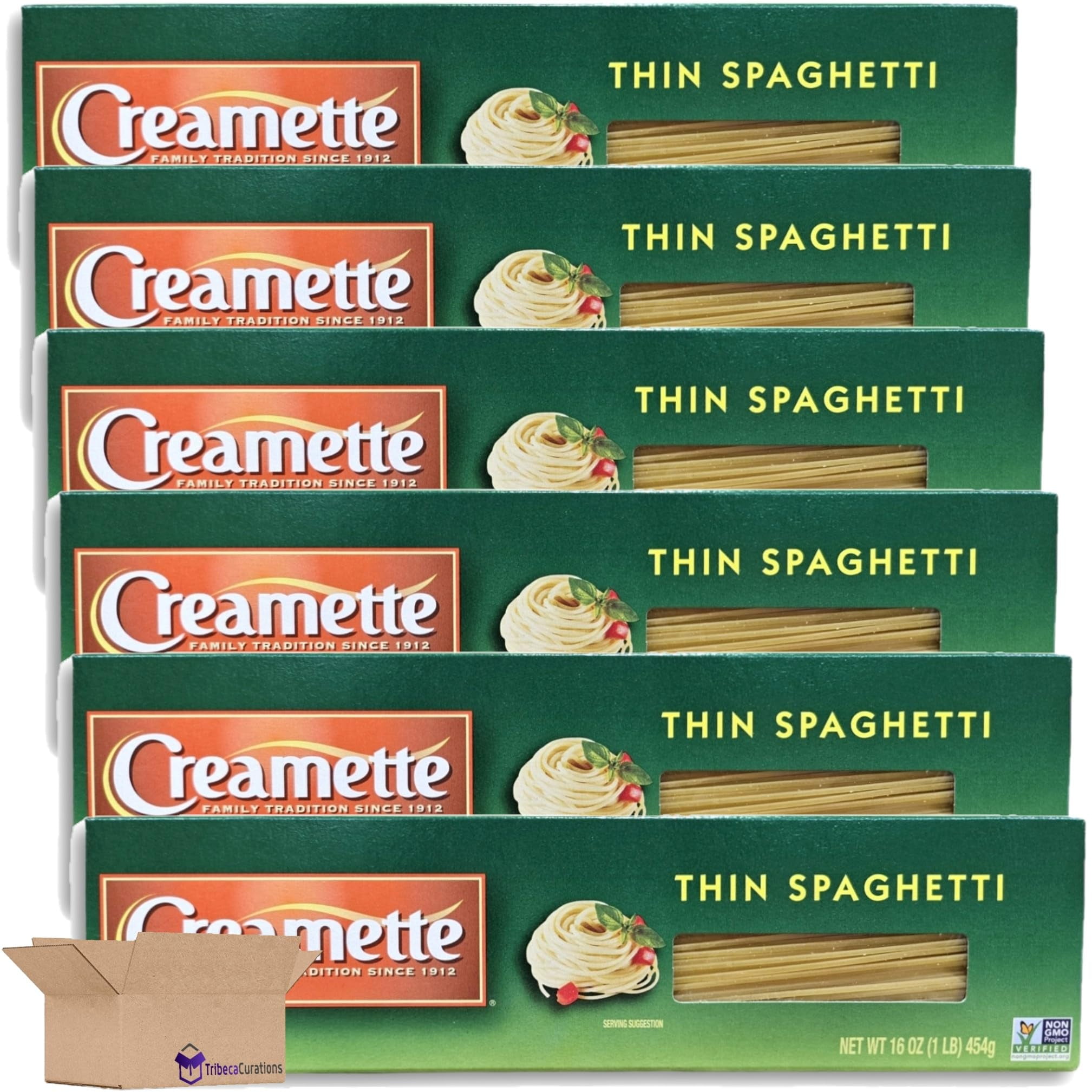 Creamette Thin Spaghetti Pasta, 16 Oz | Pack of 6 - Walmart.com