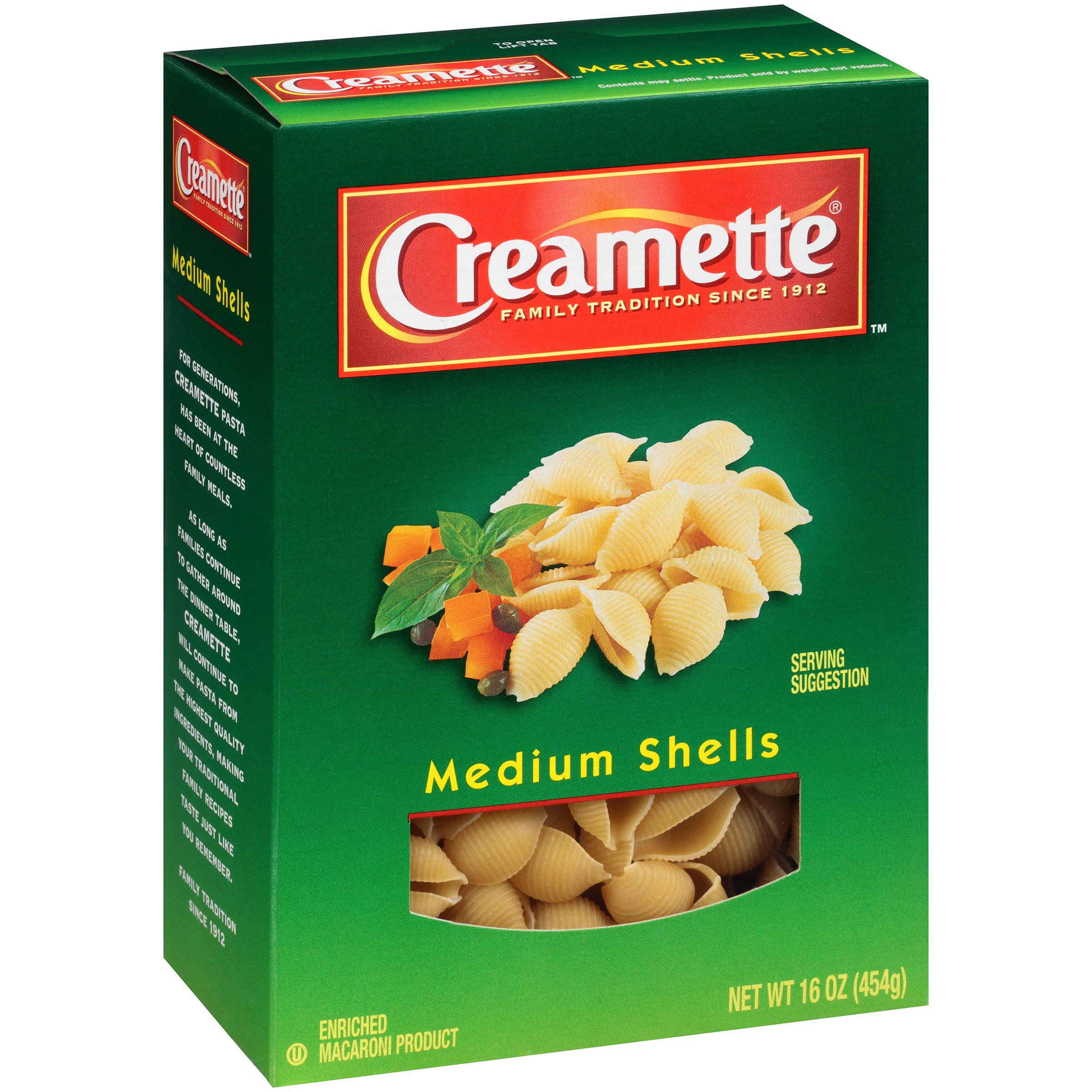 Creamette Medium Shells, 16-Ounce Box - Walmart.com