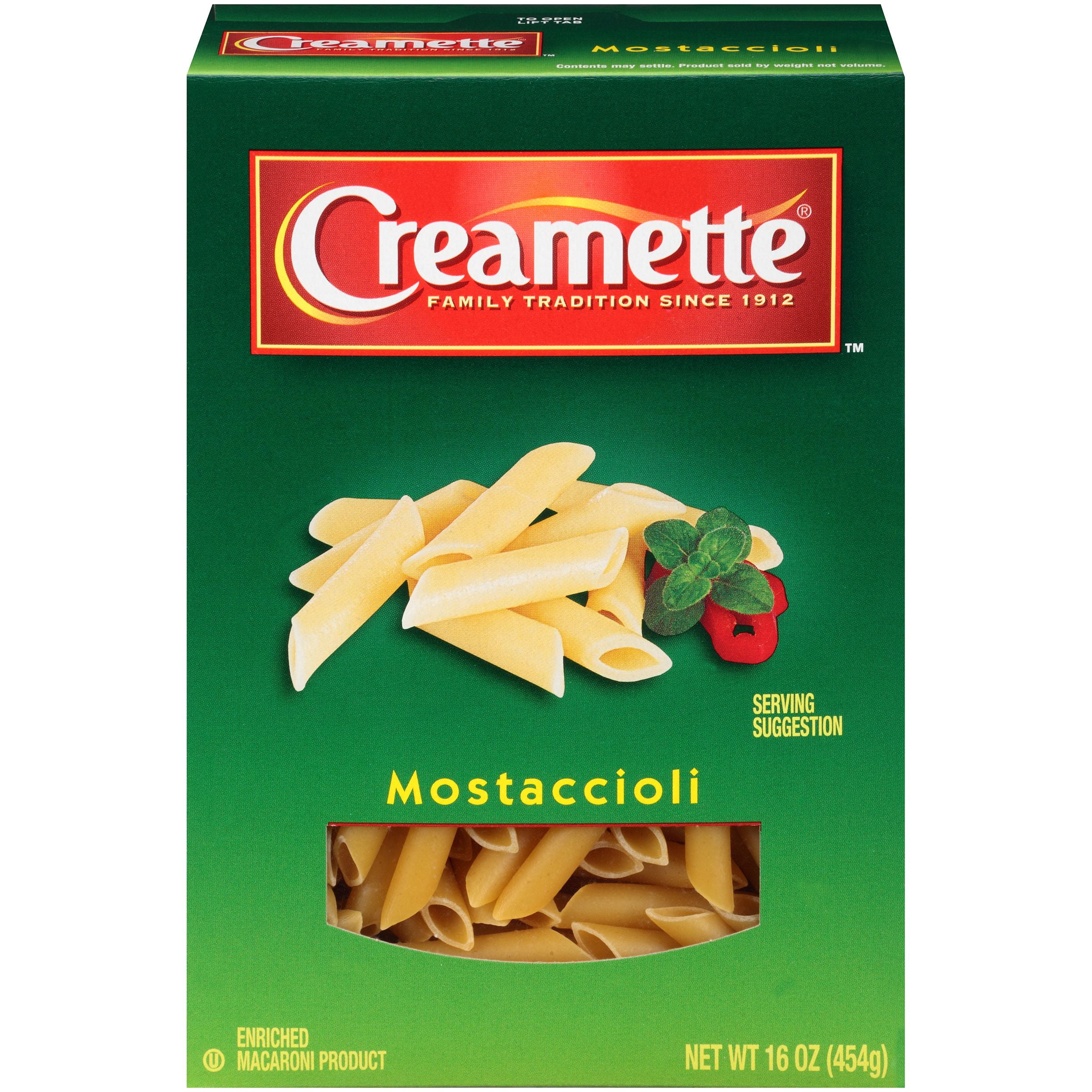 Creamette Mostaccioli Pasta, 16-Ounce Box - Walmart.com