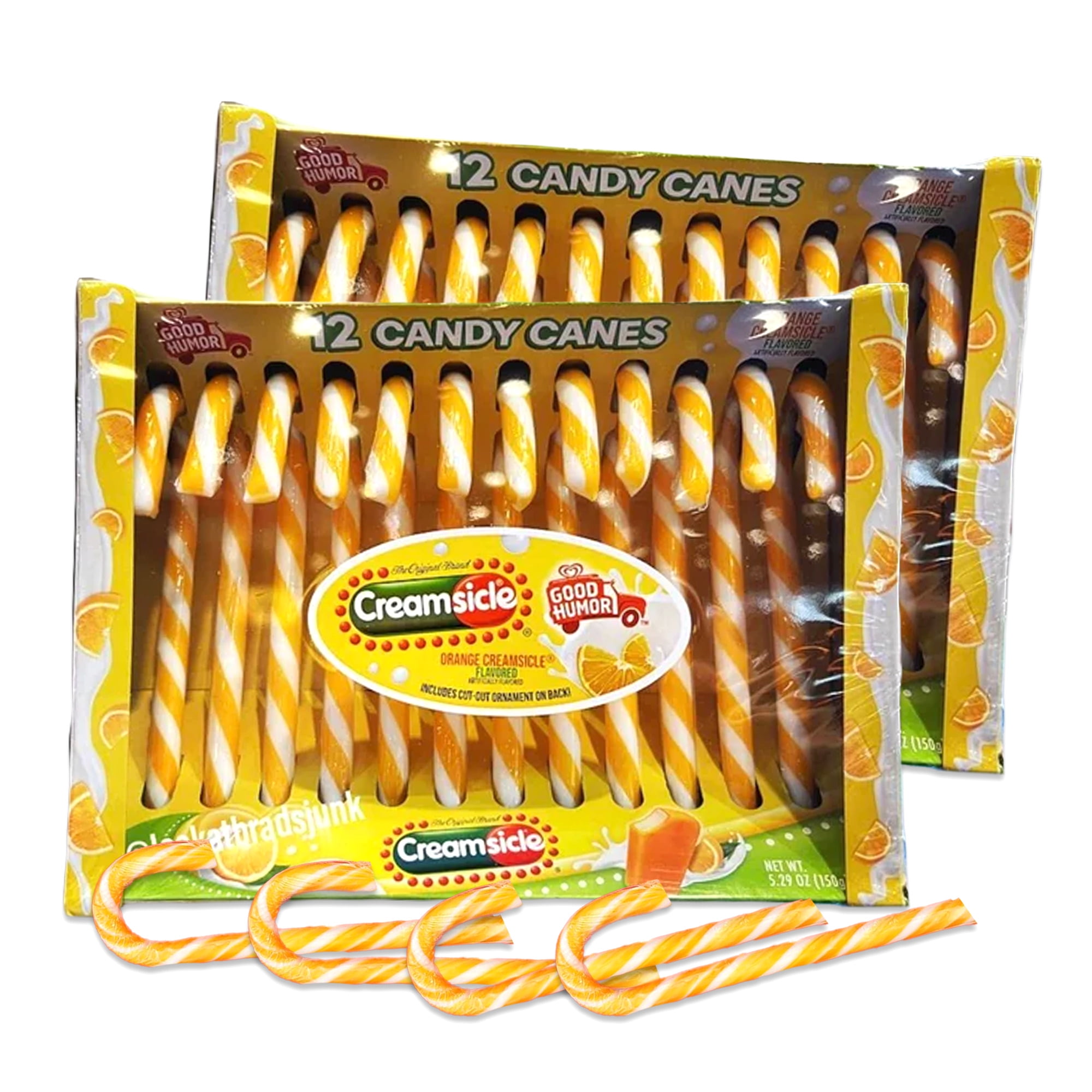 Creamsicle Candy Canes 24 Pack (2 Boxes of 12 Candy Cane Each ...