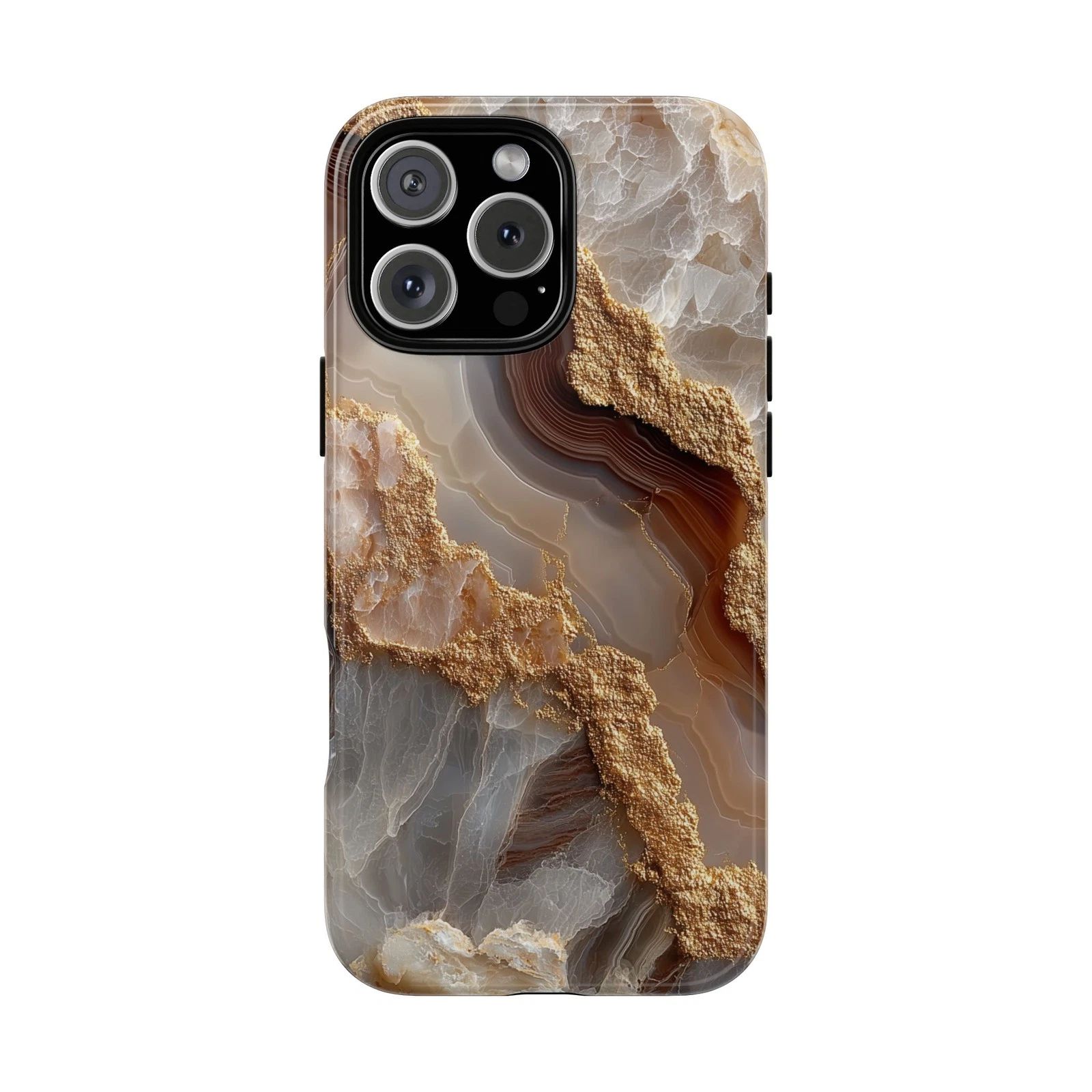 Creamy Beige Marble Gold Accent Elegant Stone Texture for iPhone 17 16 ...