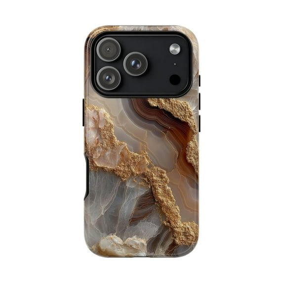 Creamy Beige Marble Gold Accents Elegant Minimal Texture Phone Case ...