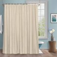 Creamy Ivory Shower Curtain with Hooks, Country Vintage Minimalist ...