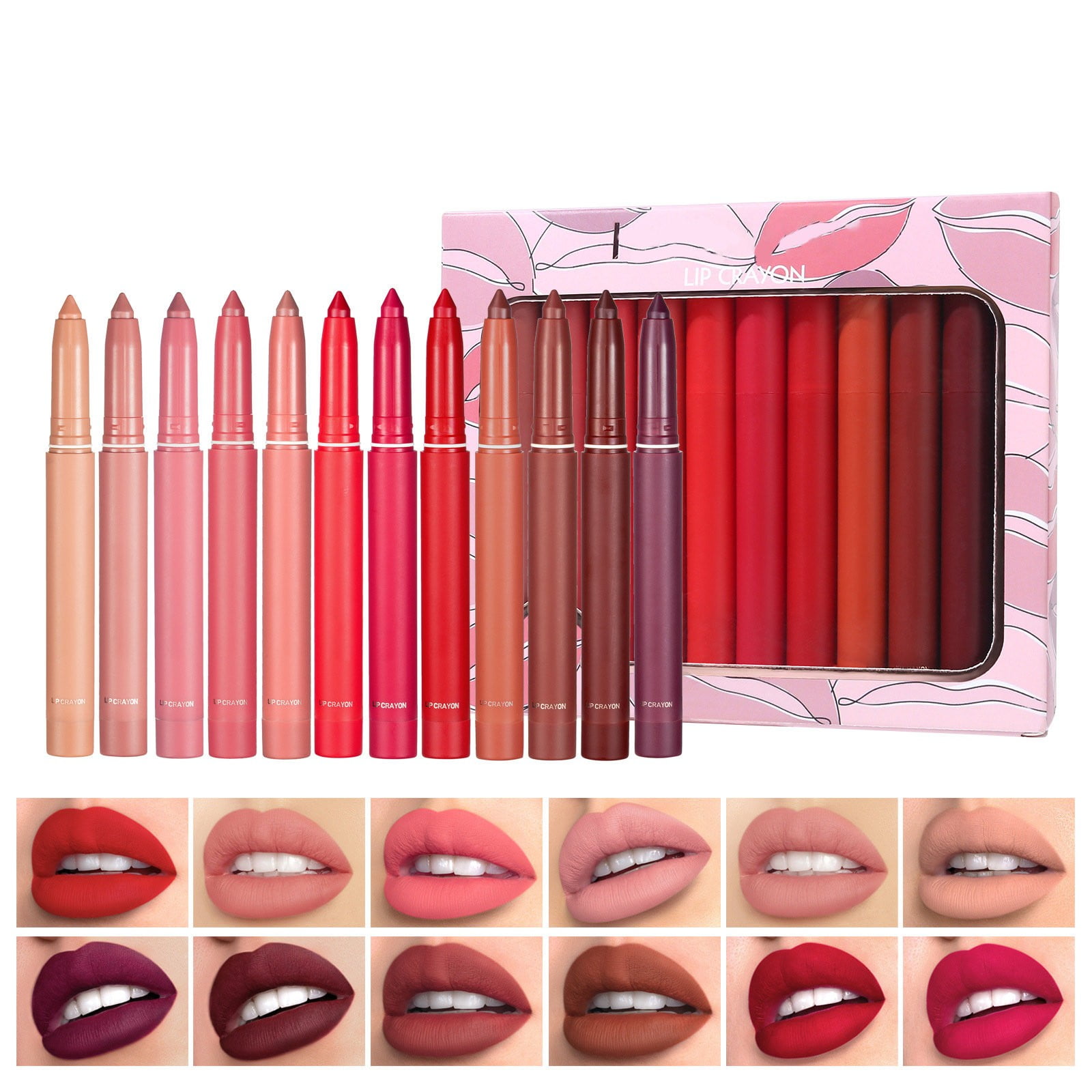 Creamy Lipstick Satin 2024 Buildable Non Stick 12 Color Non Stick Cup ...