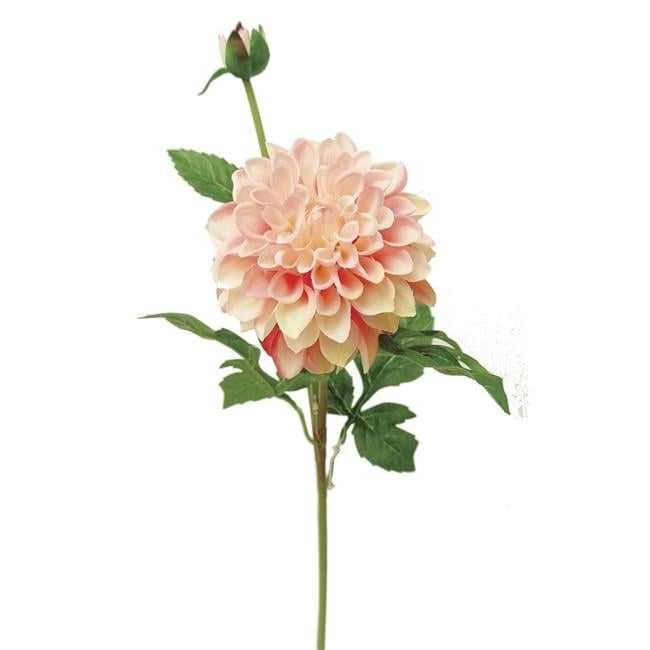 Creamy Pink Dahlia with Bud Stem Artificial Flower - Walmart.com