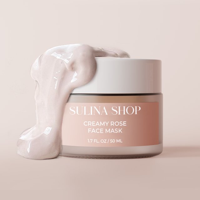 Creamy Rose Facial Mask - Rose Face Mask made with Kaolin Clay and ...