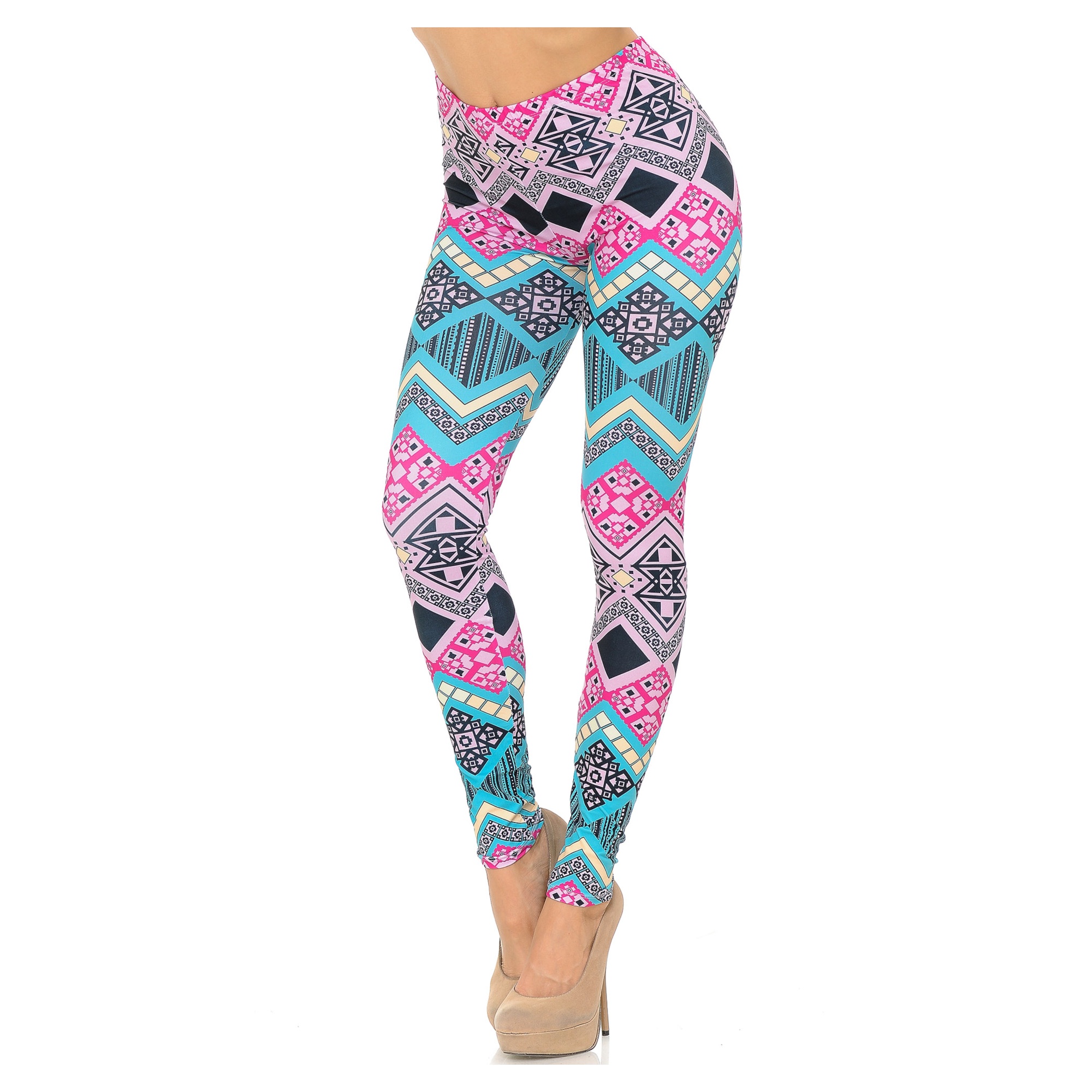 Creamy Soft Leggings Premium Women's Tasty Tribal Extra Plus, High Rise ...