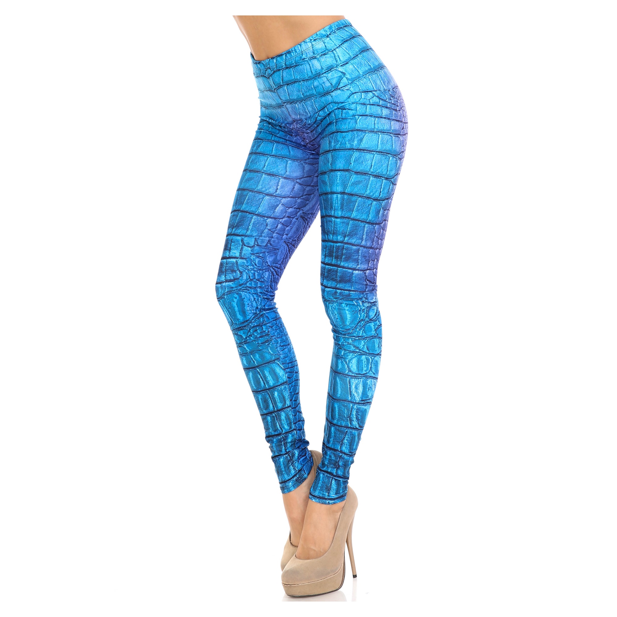 Creamy Soft Leggings Premium Women's Vibrant Blue Dragon Extra Plus ...