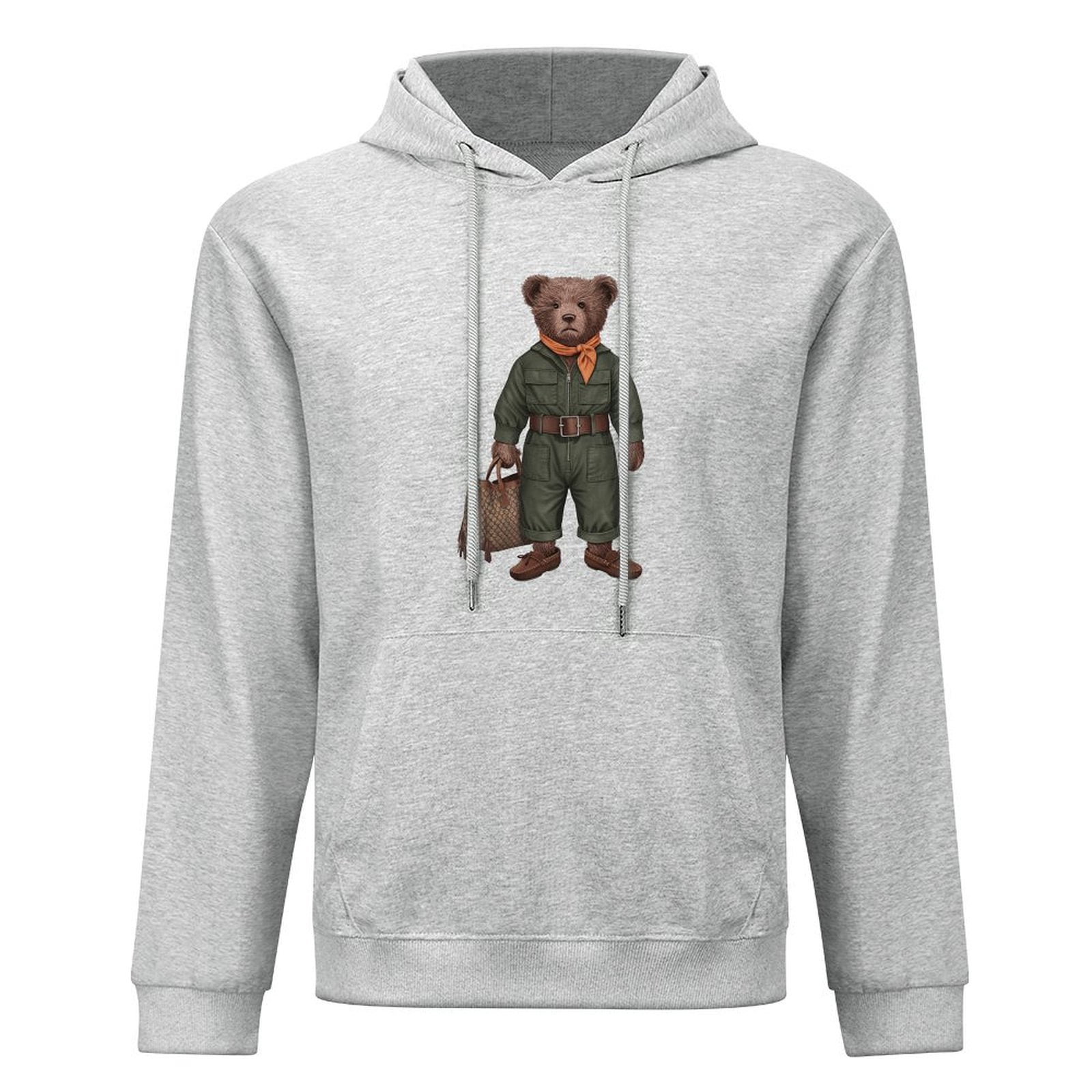 Creaon Comfortable Gray Pullover Featuring Cool Bear Design, Sizes S to ...