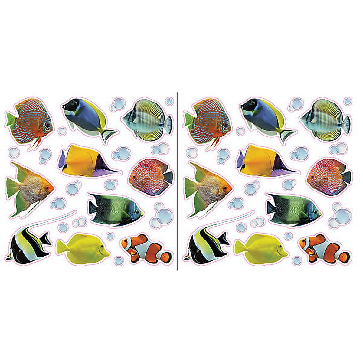 Crearreda Fish and Bubbles Window Decals 12.2x24.4in Tropical Aquarium ...