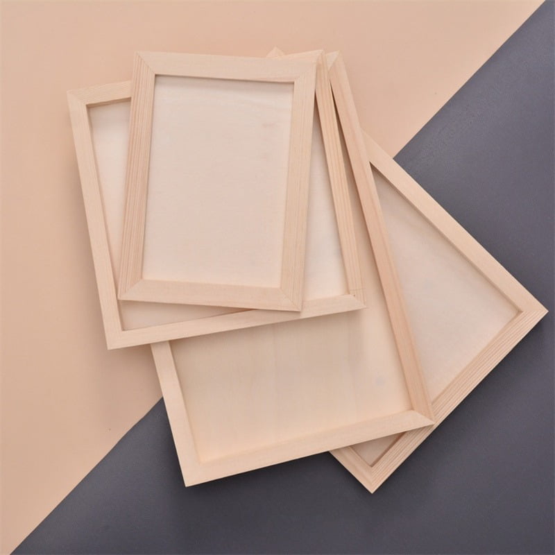 Creartive Wooden Blank Clay Frame Multi Size DIY Picture Frame Wooden ...