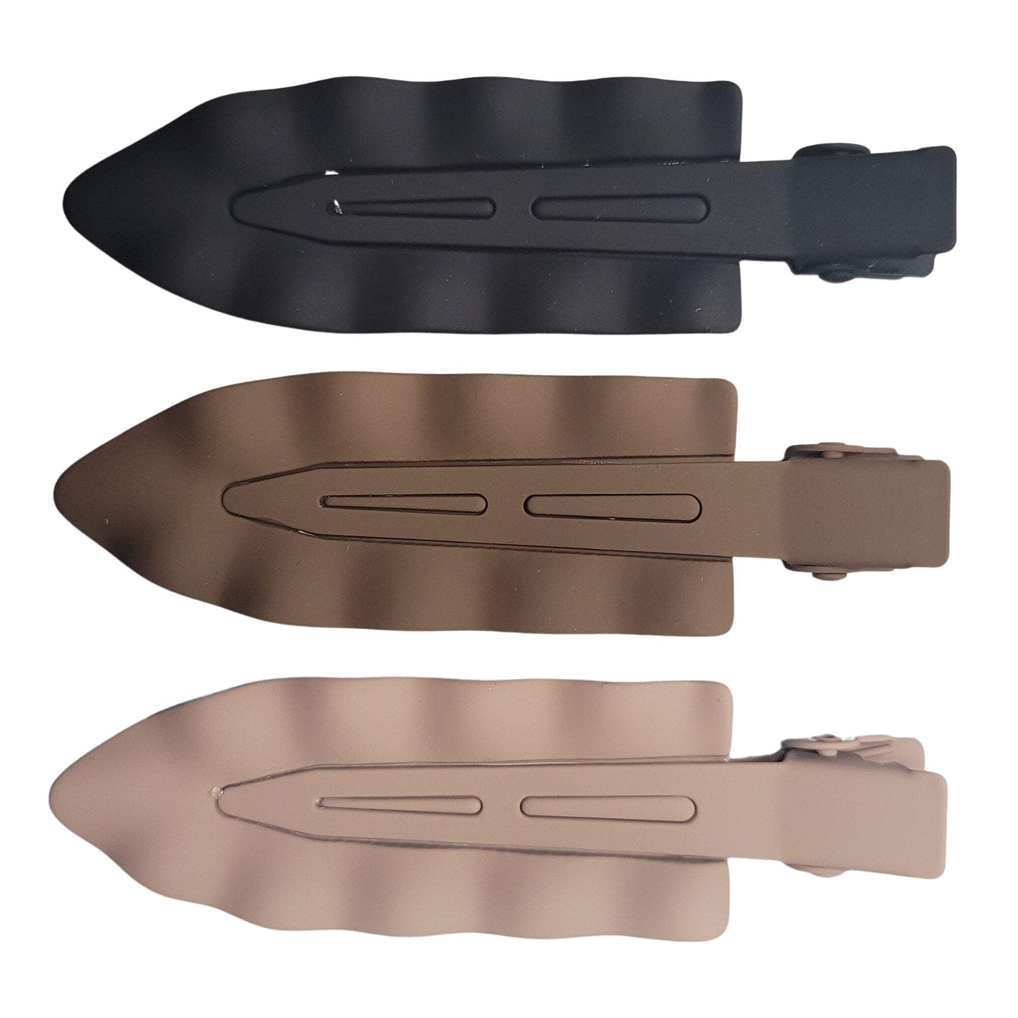 Creaseless Metal Hair Styling and Sectioning Clips - 3pk (The Matte ...