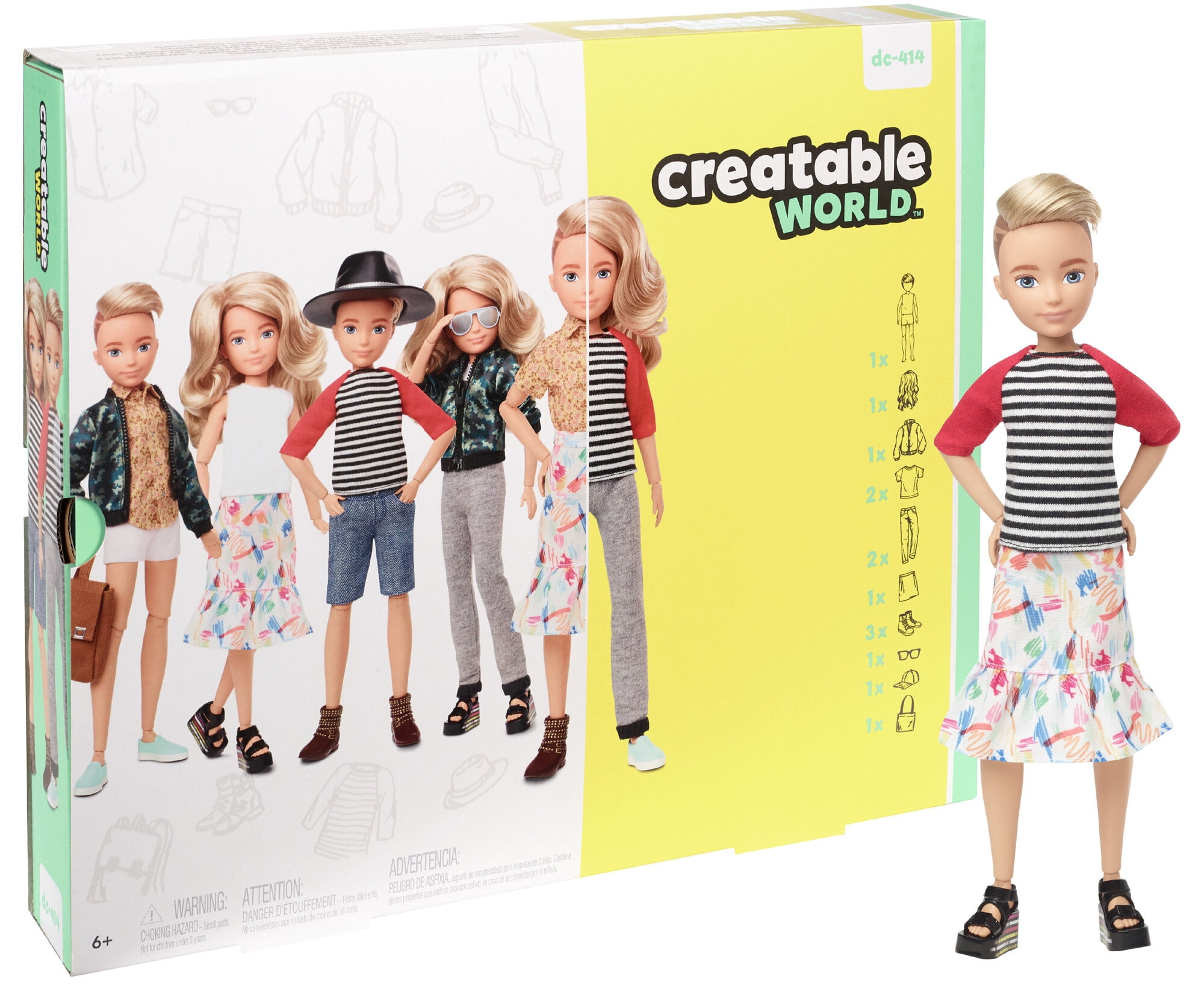 Creatable World Deluxe Character Kit Customizable Doll, Blonde W Avy ...