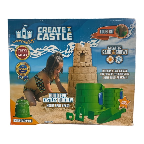 Create A Castle Mold Tower Kit, Premium 6-Piece Sandcastle Building Set ...