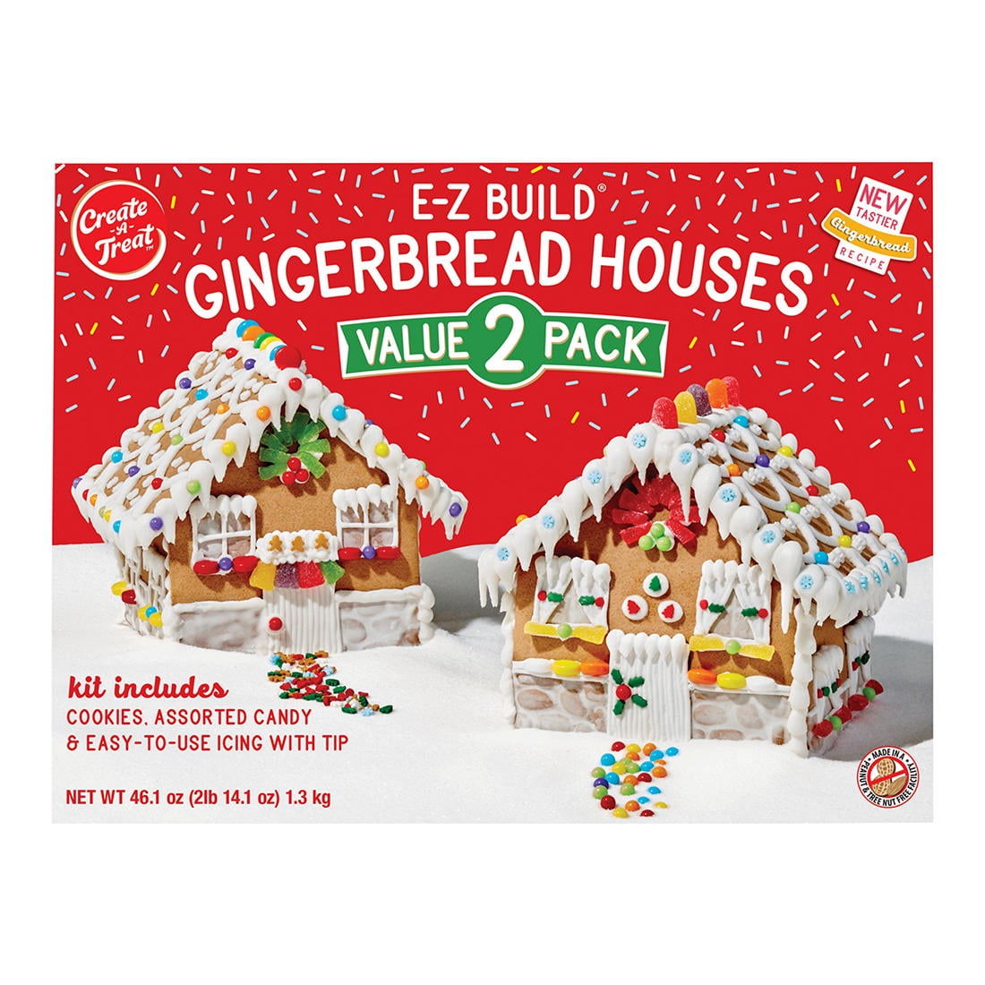 Create-A-Treat Easy Build DIY Gingerbread Houses Kit for Kids & Adults ...