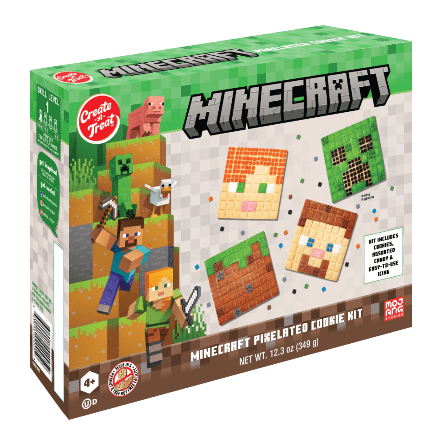 Create-A-Treat Minecraft Pixelated Cookie Kit 12.3 oz - Walmart.com