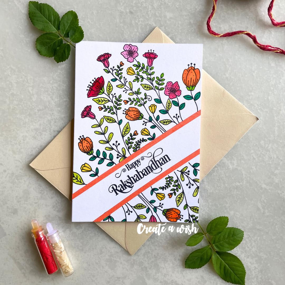 Create A Wish Happy Raksha Bandhan Greeting Card 105 X 148cm with ...