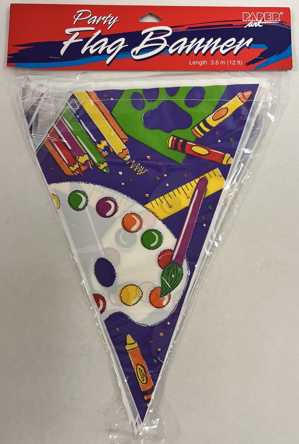 Create Art Paint Crayon Pencil Birthday Party Decoration Pennant Flag ...