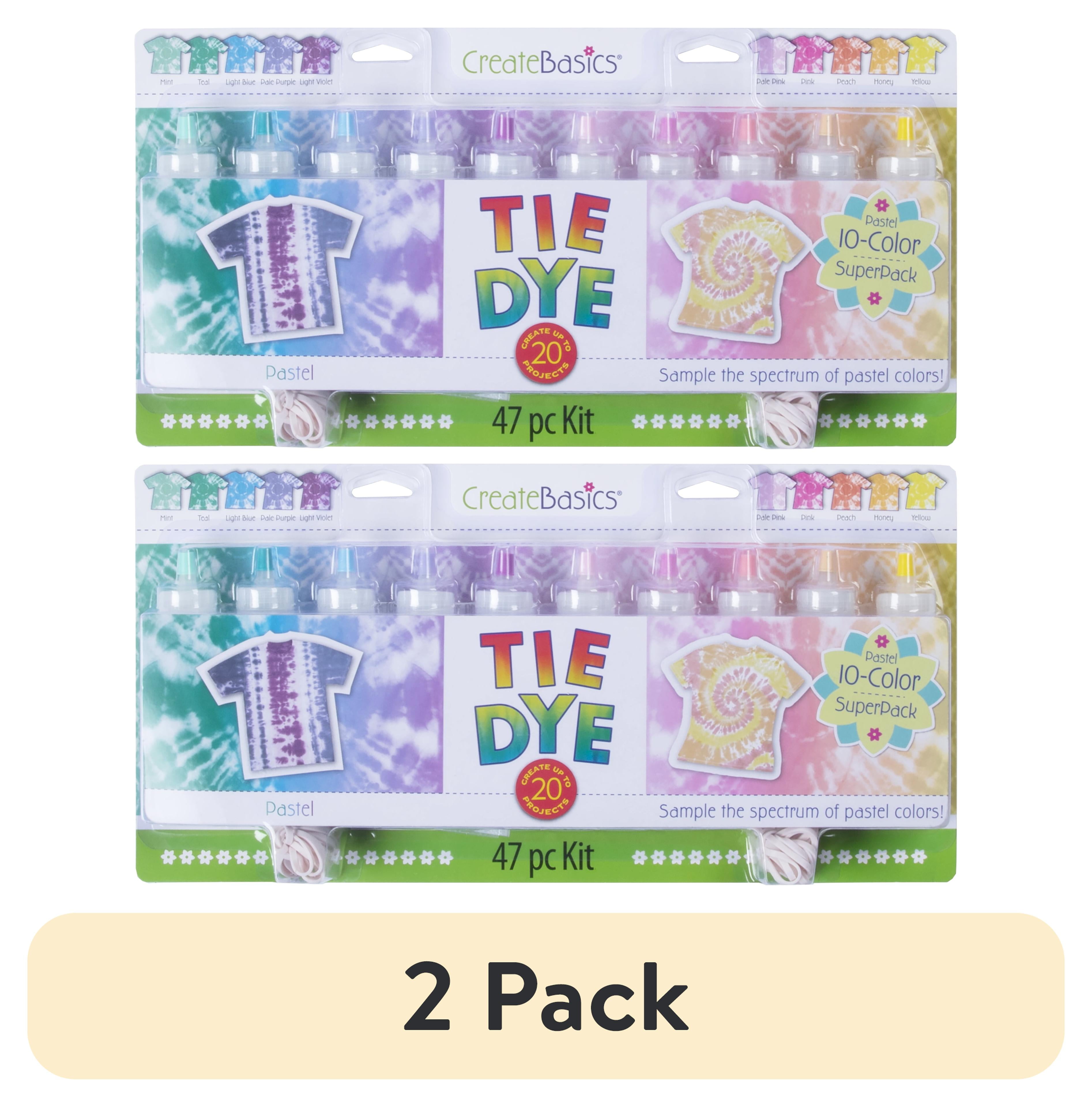 (2 pack) Create Basics Tie Dye 10 Color Kit Pastel - Walmart.com