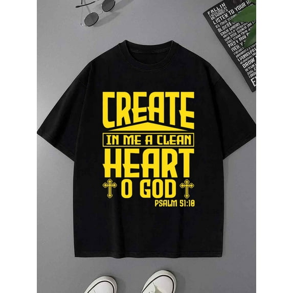 Create Clean Heart men's lovers 180G 100% Cotton black taylor gift ...