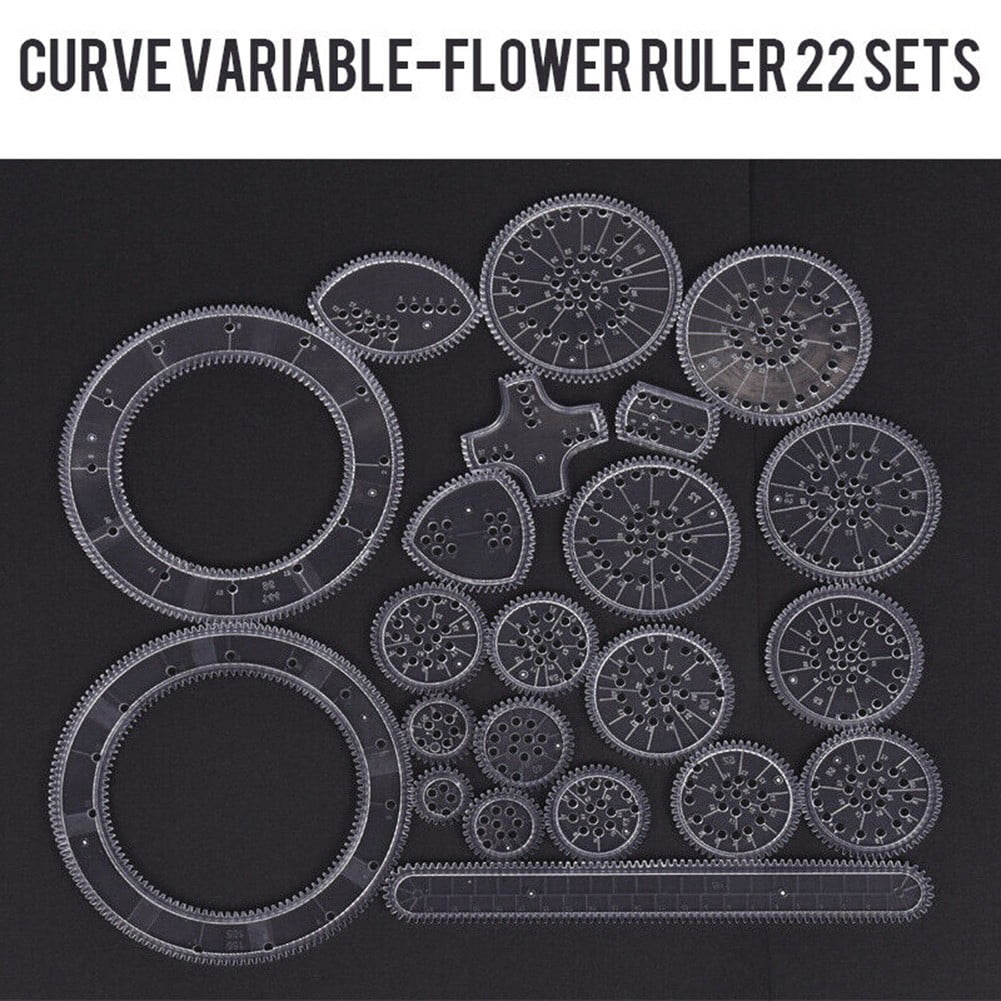 Create Intricate Patterns With This 22X Circle Drawing Template Spiral ...