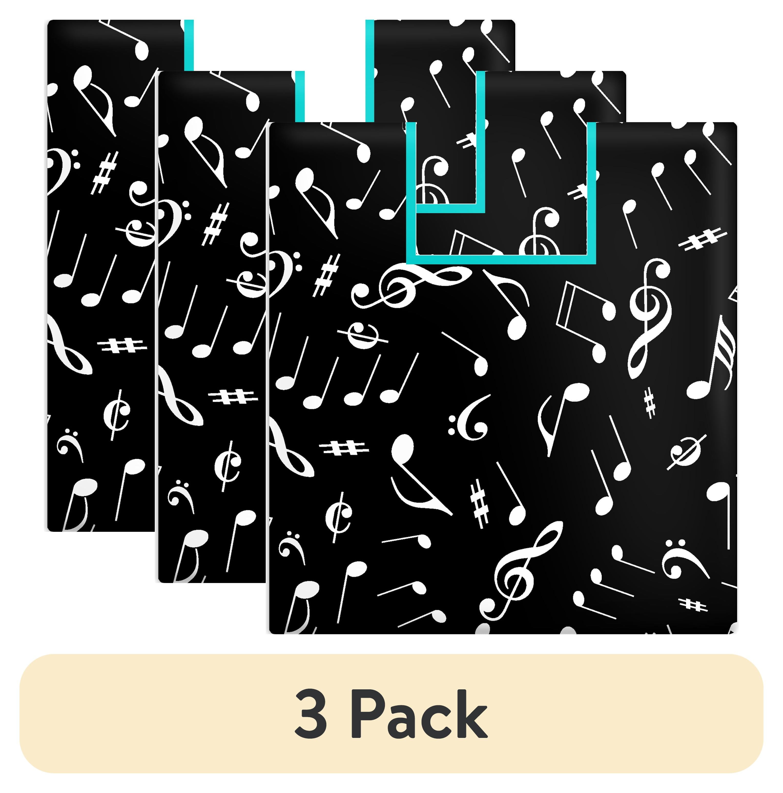 (3 pack) Create It 18"x21" 100% Cotton Music Notes Precut Sewing ...