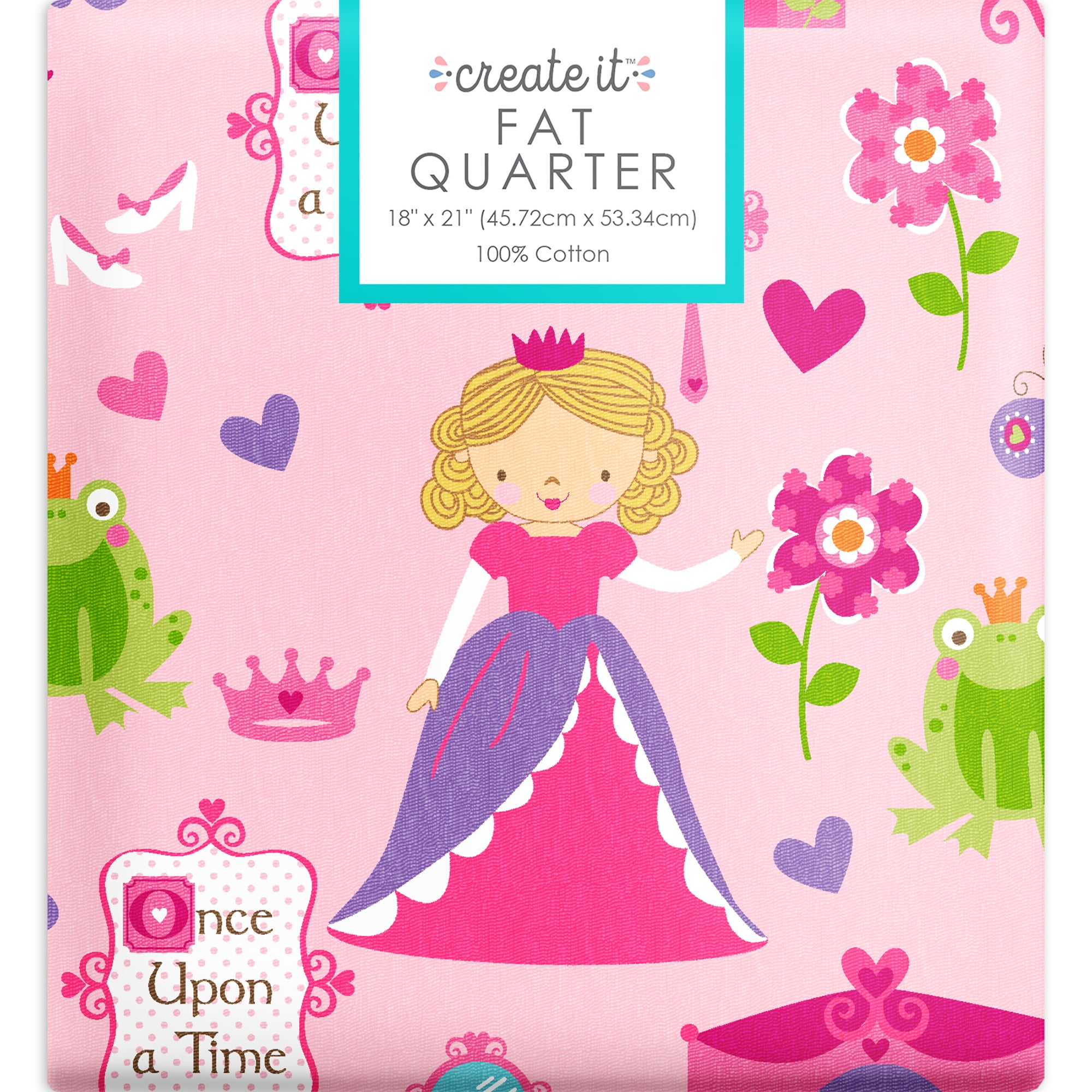 Create It 18"x21" 100% Cotton Princess Precut Sewing & Craft Fabric ...