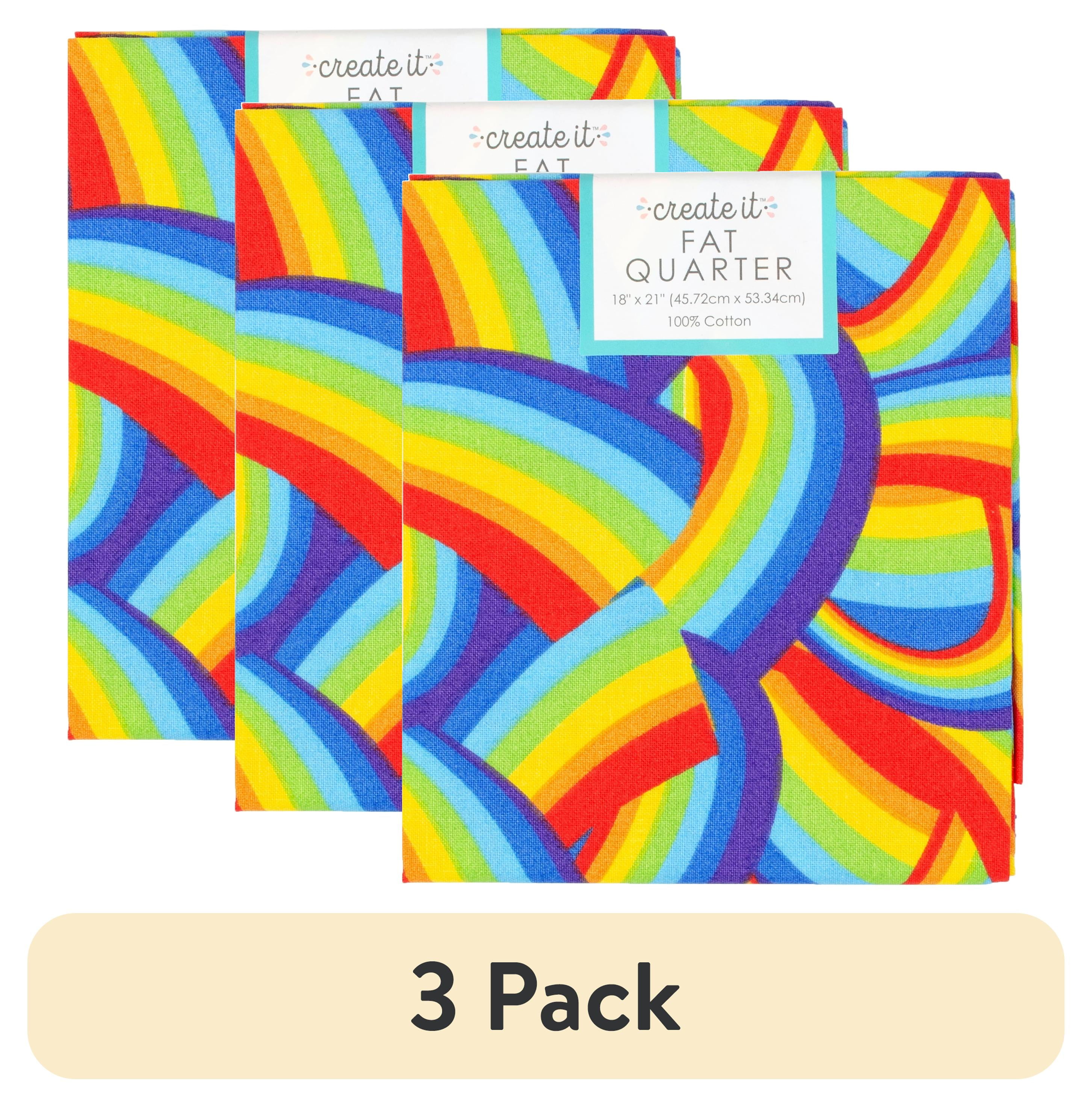 (3 pack) Create It 18"x21" 100% Cotton Rainbow Sky Precut Sewing ...