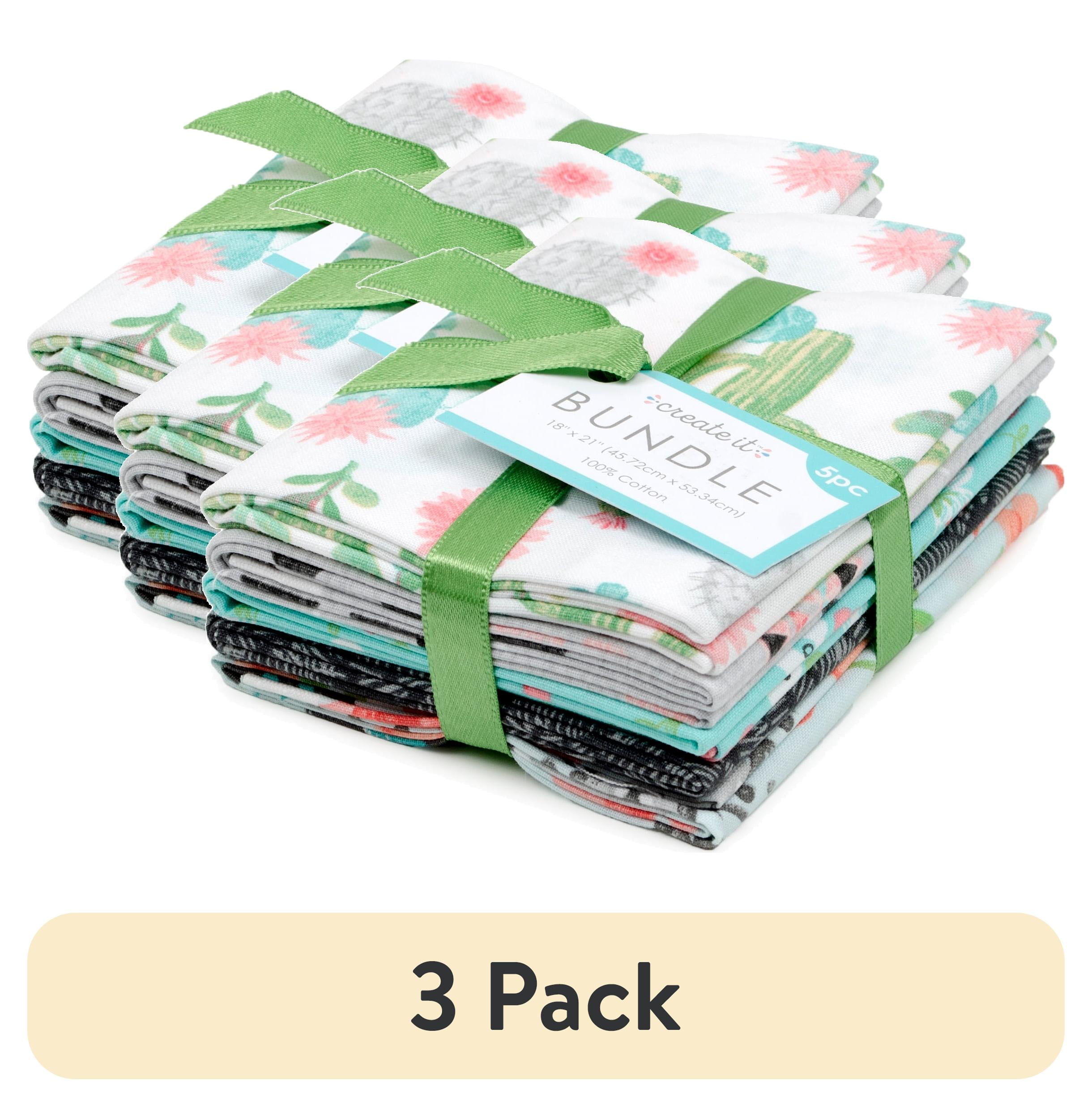 (3 pack) Create It 18"x21" Cotton Aiyana Precut Sewing & Craft Fabric ...