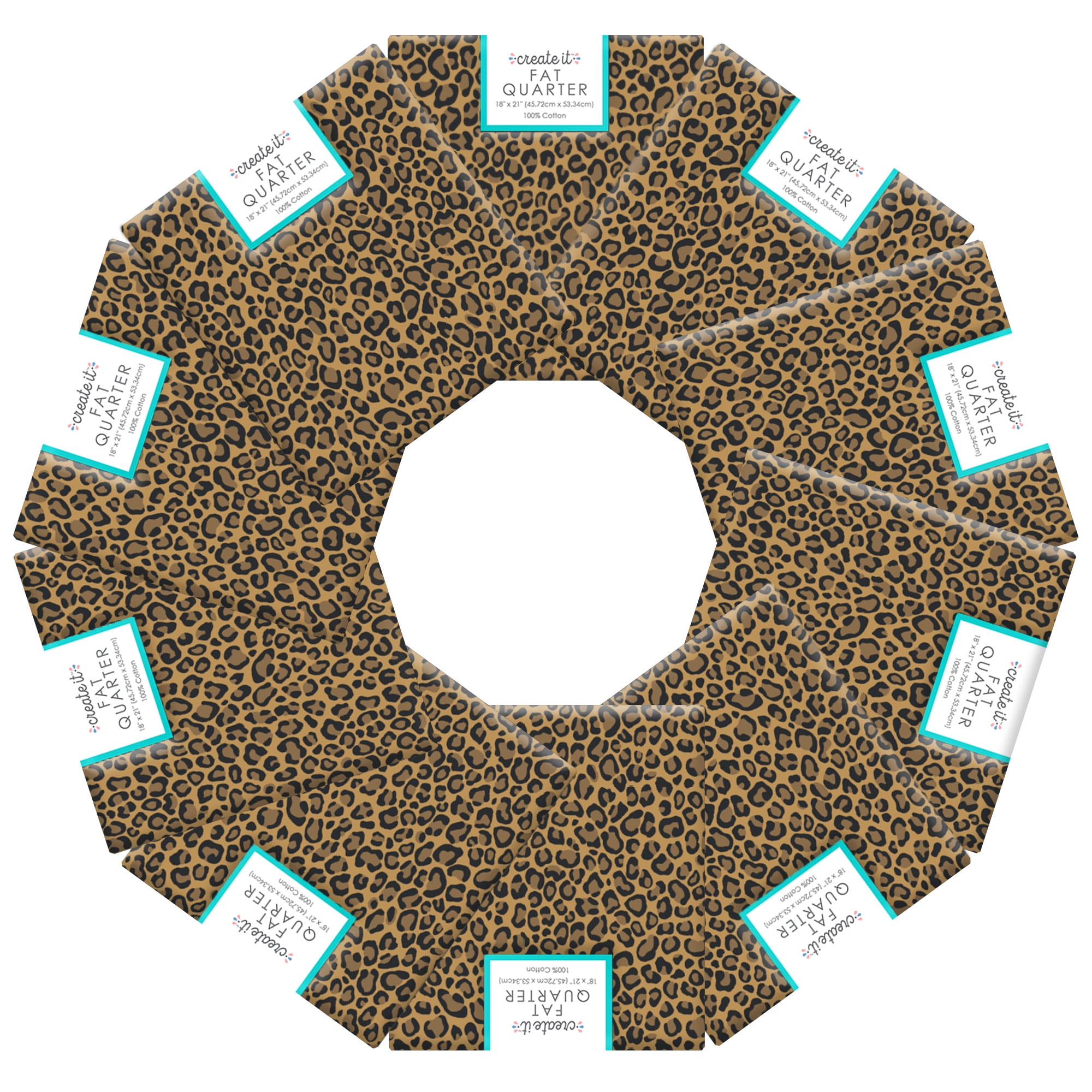 Create It 18"x21" Cotton Animal Print Precut Sewing & Craft Fabric ...