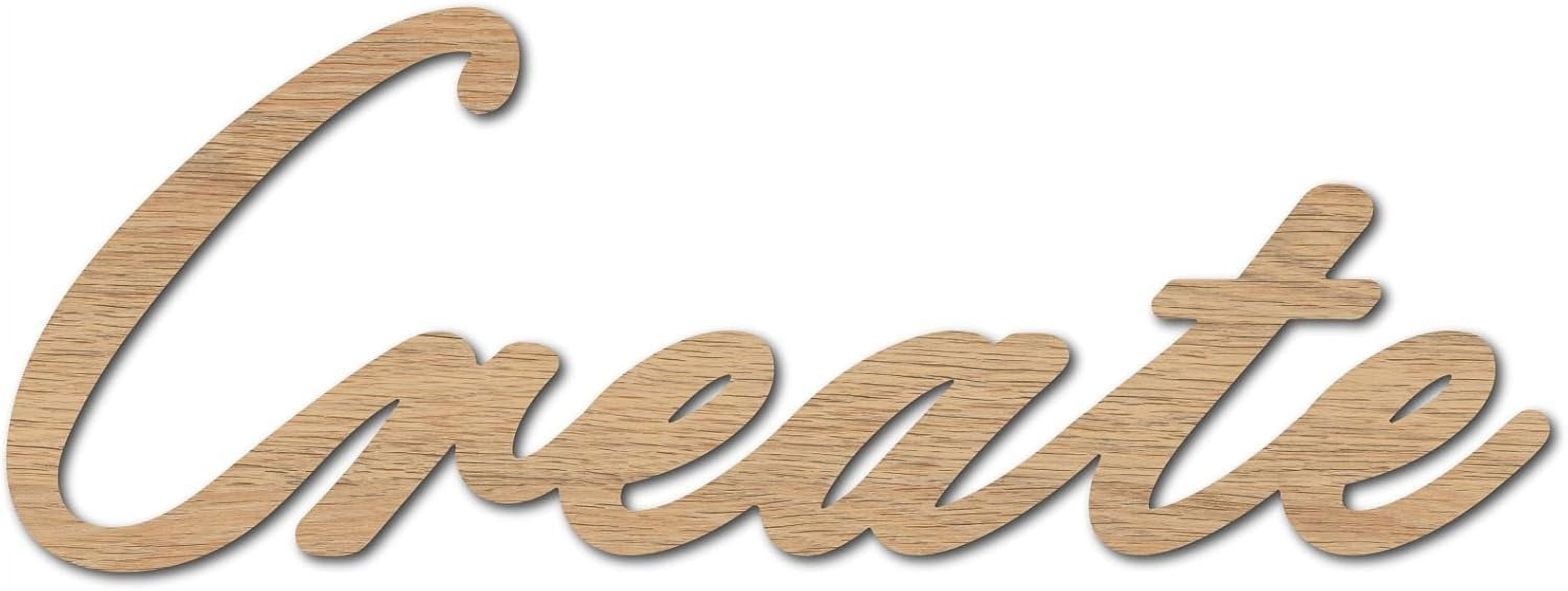 Create Laser Cut Wood Letter Sign Wall Decor Cutouts Unfinished Wooden ...