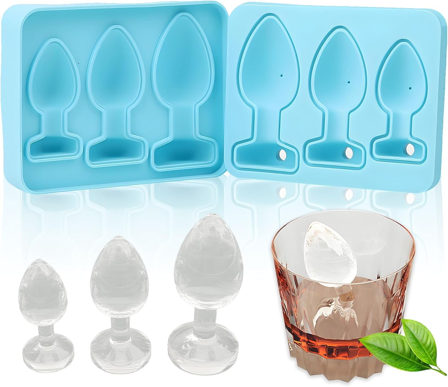 Create Unique Drinks with Our Ice Cube Mold Tray Novelty: Silicone Ice ...