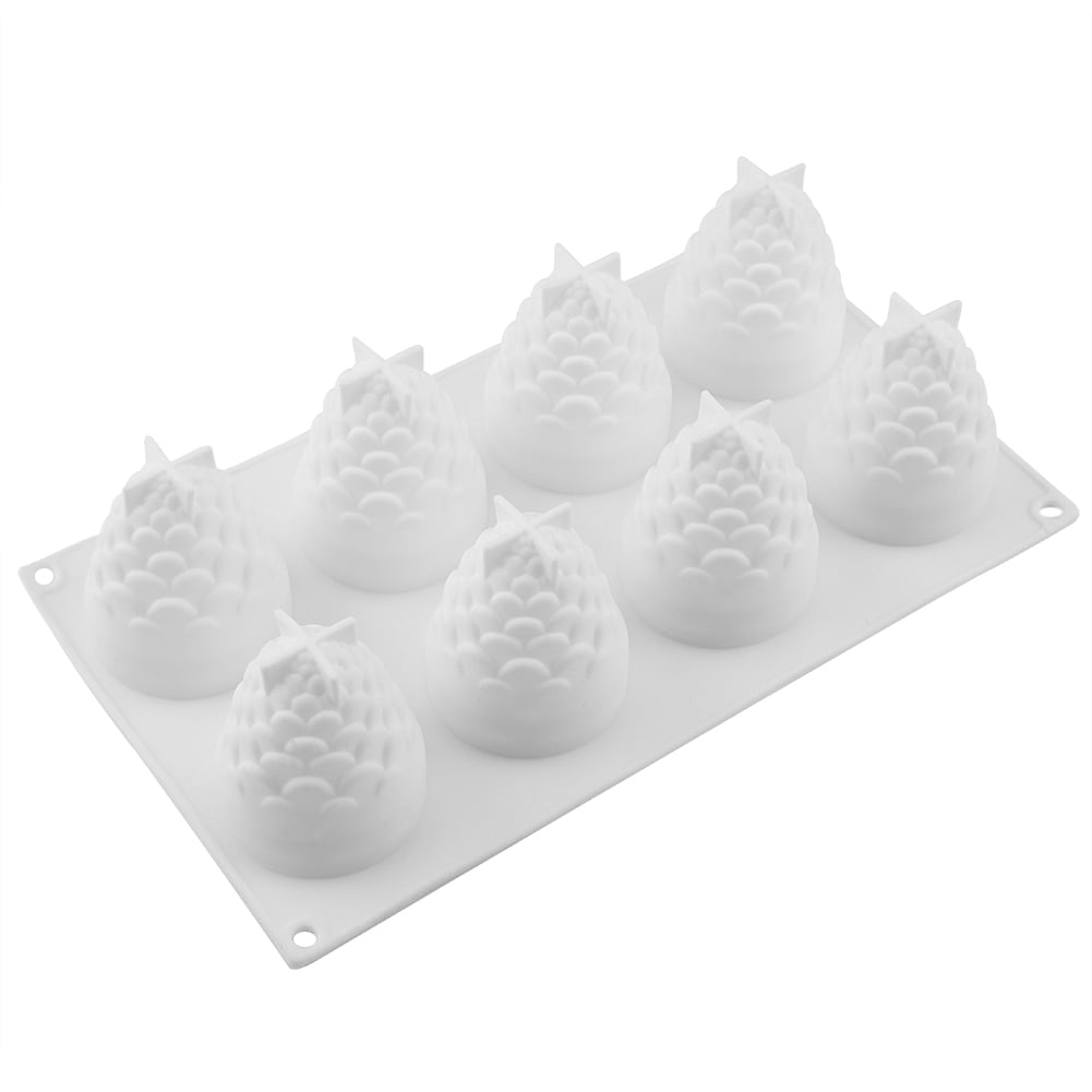 Create Unique Pine Cone Desserts with Silicone Fondant Molder 3D Cone ...