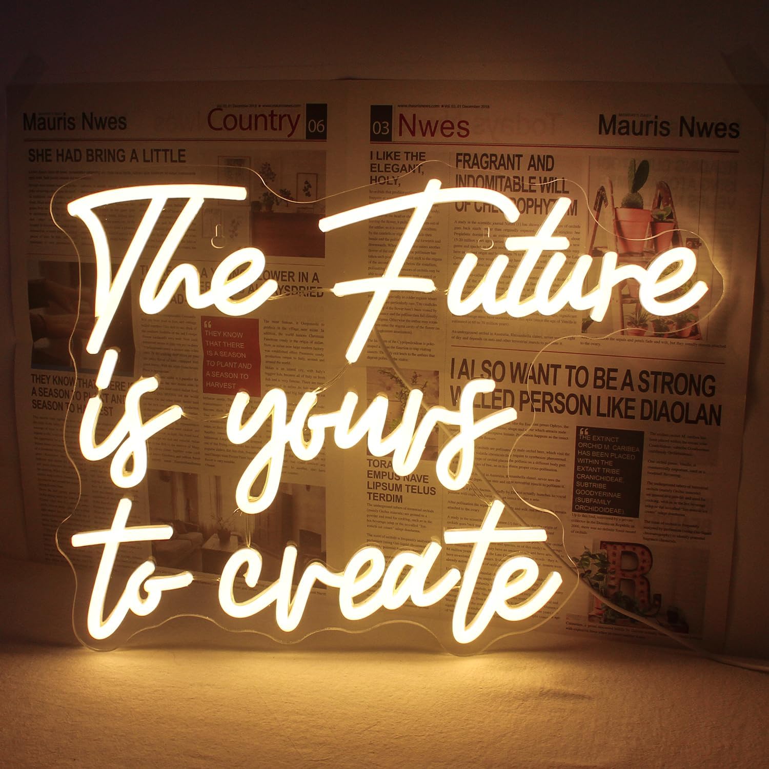 Create Your Future Neon Led Sign, Neon Letters for Wall Decoration ...