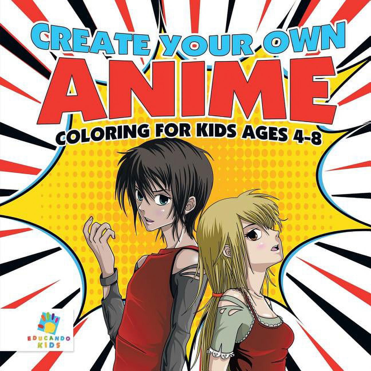 Create Your Own Anime Coloring for Kids Ages 4-8, (Paperback) - Walmart.com