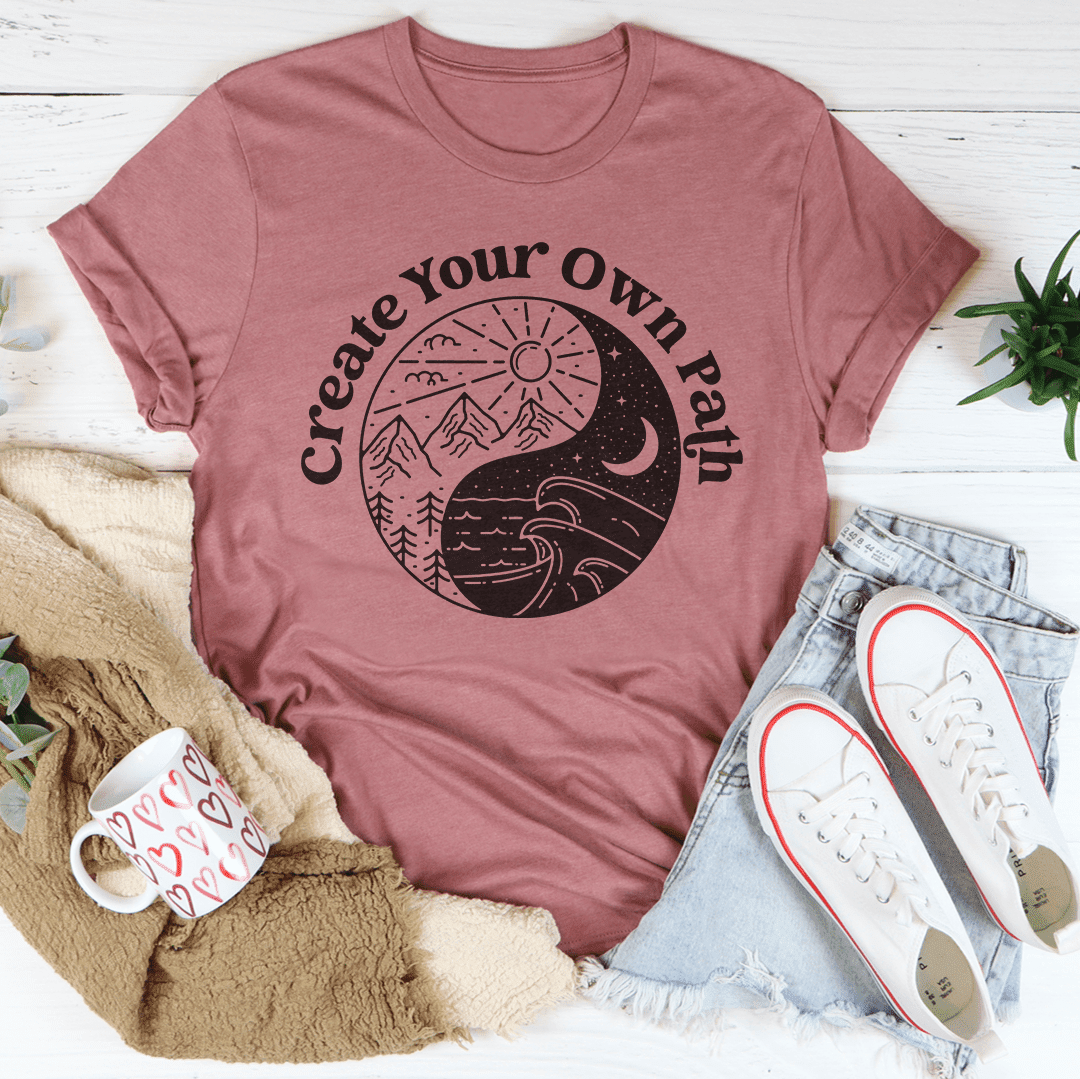 Create Your Own Path Tee Peachy Sunday T-Shirt - Walmart.com