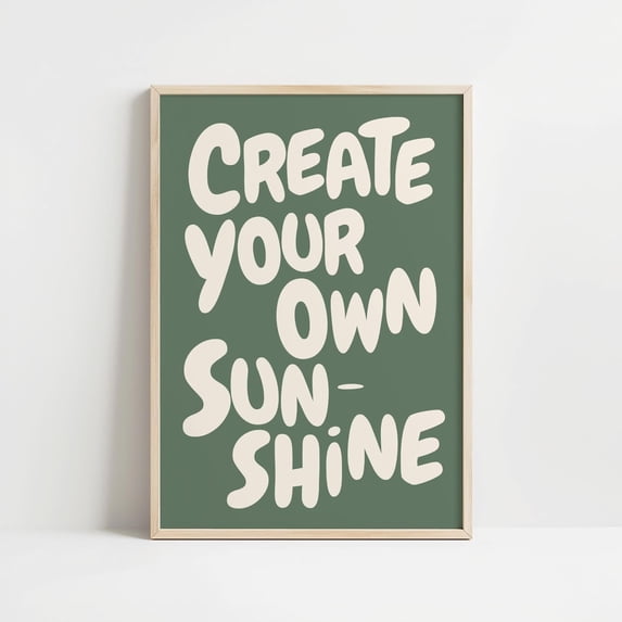 Create Your Own Sunshine Pink Affirmation Wall Art, Stretched Canvas ...