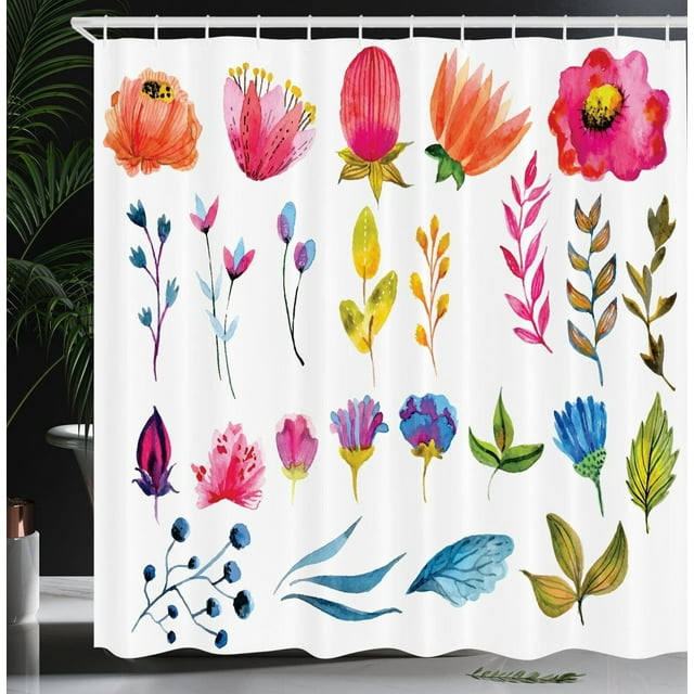 Create A Serene Retreat With Our 12 Hook Floral Shower Curtain