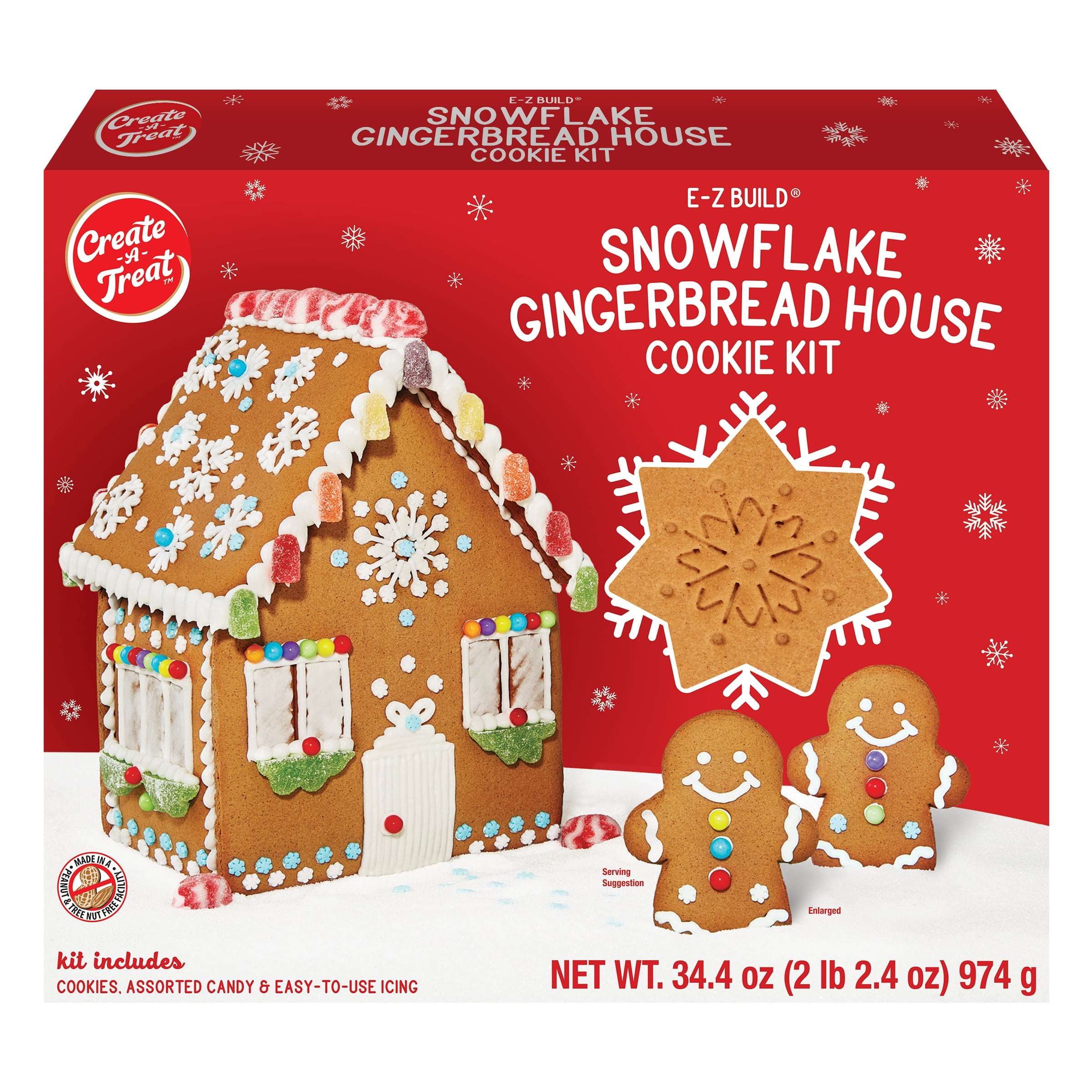 Create-a-Treat E-Z Build™ Snowflake Gingerbread House Cookie Kit, 1 ...