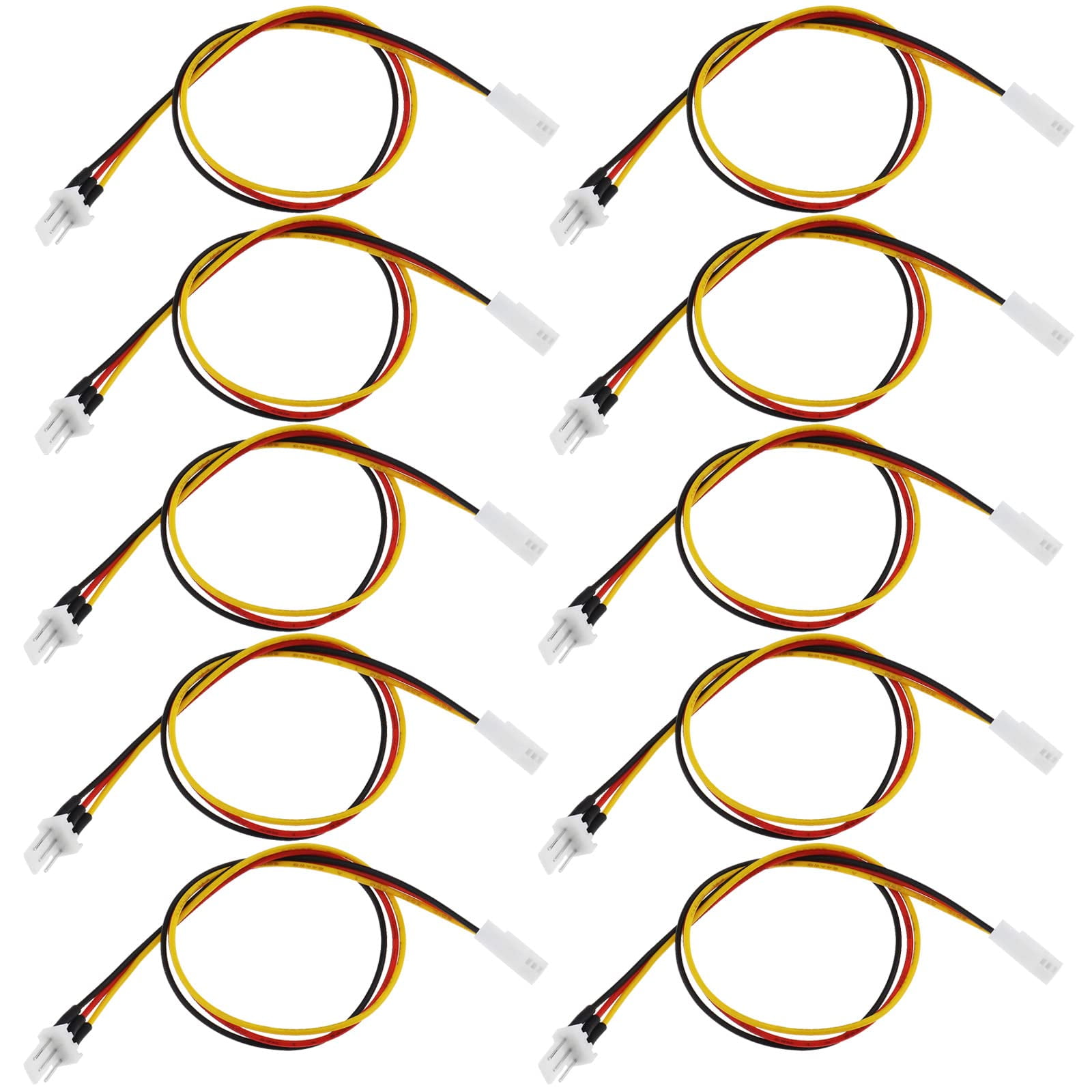 Create idea 10PCS PC SSF20 Fan Power Extension Cable 30cm 3-Pin Male ...