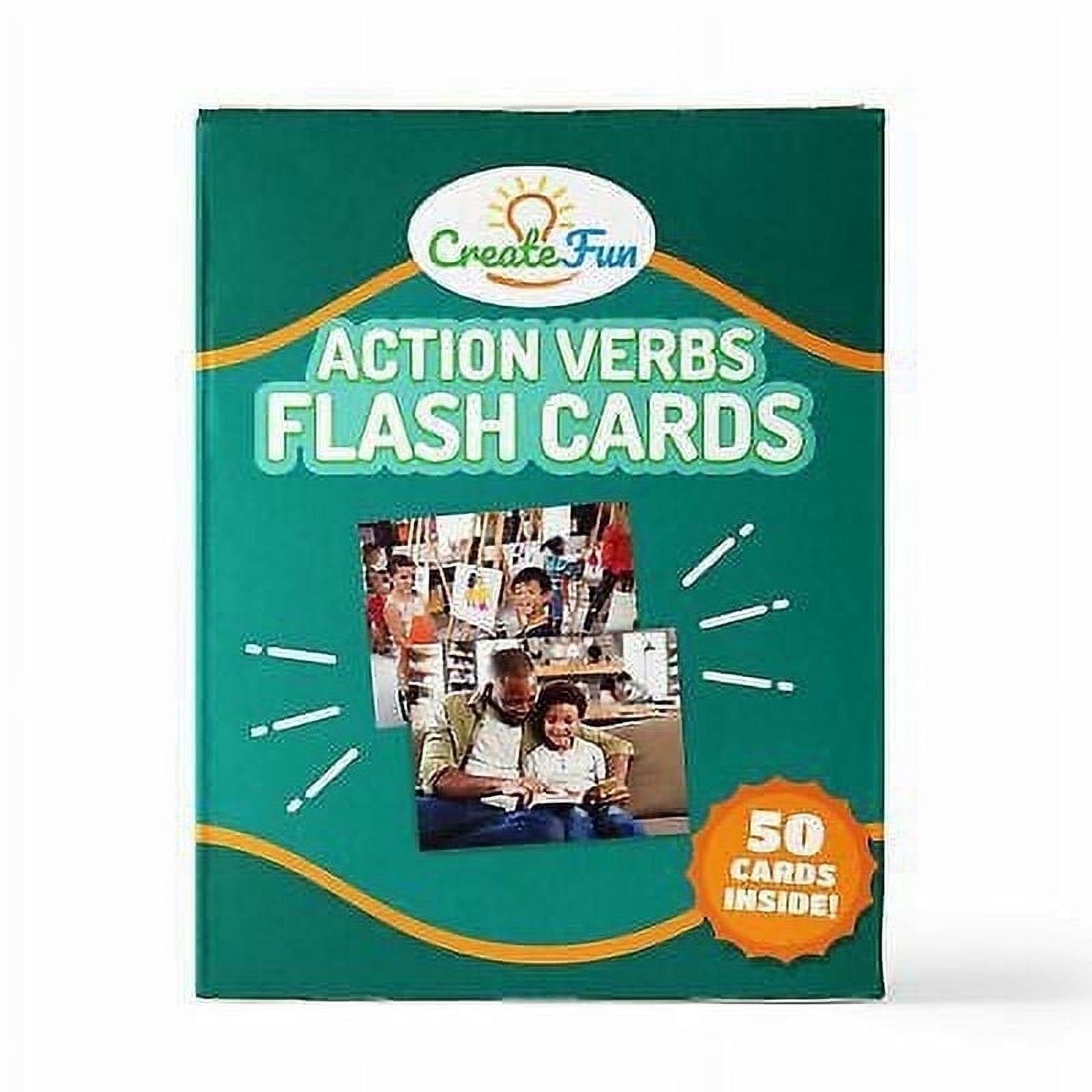 CreateFun Verbs Flash Cards | 50 Actions and Motions | With 5 Learning ...