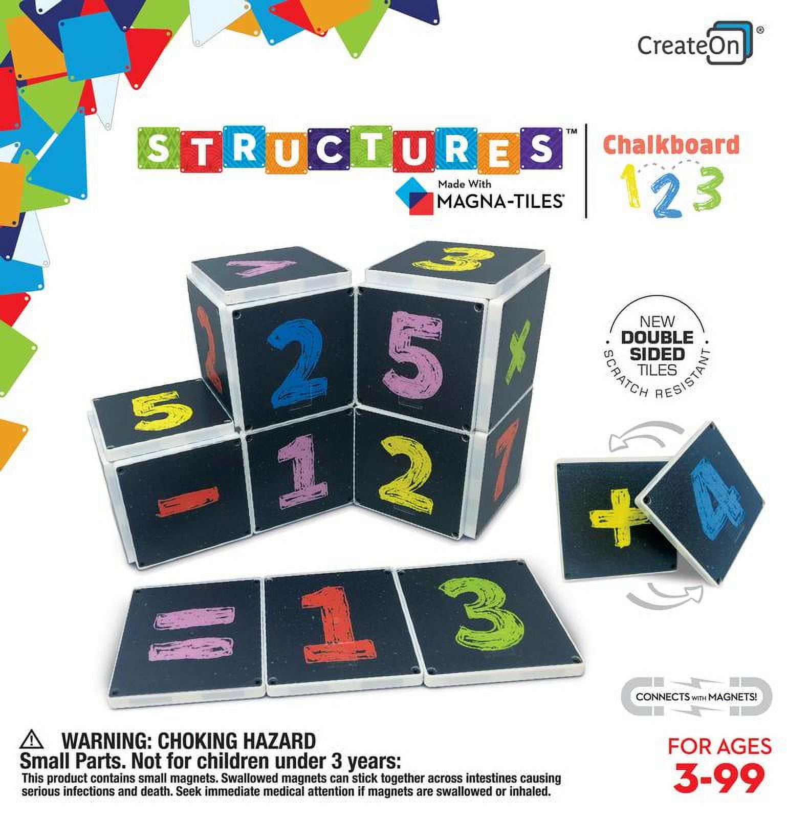 CreateOn Chalkboard 123 Magna-Tile Number Set Award winning Educational ...